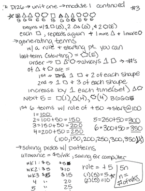 D126 Unit 3 Module 3 Lesson 2 Finding Slope and Y – Intercept in ...