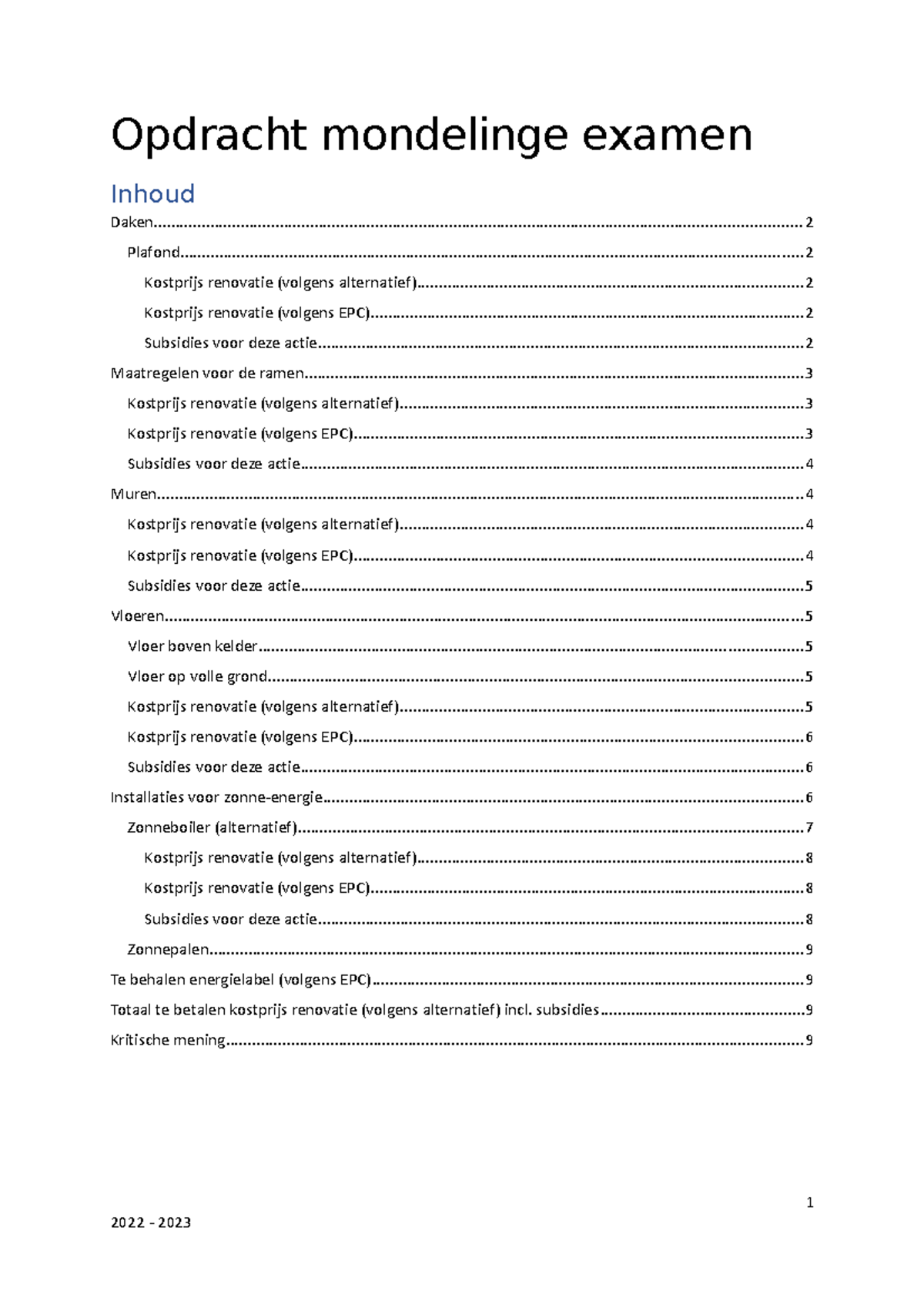 Mondeling opdracht - Opdracht mondelinge examen - Studocu