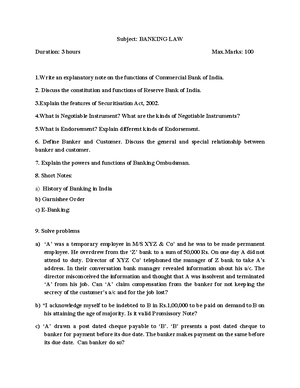 Banking LAW Complete Notes Banking LAW Complete Notes - STUDY MATERIAL ...
