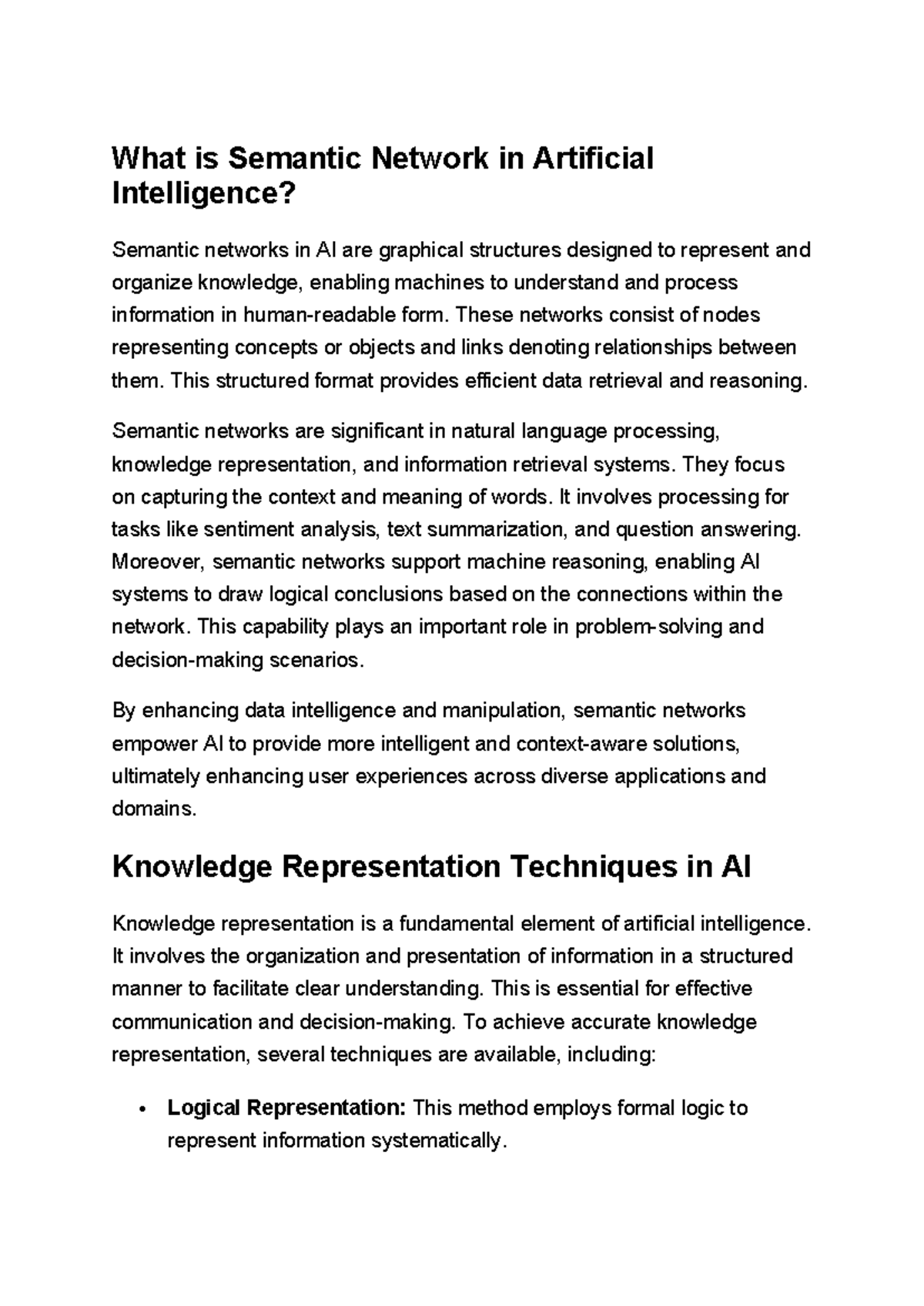 Semantic networks - Btech - What is Semantic Network in Artificial Intelligence? Semantic ...