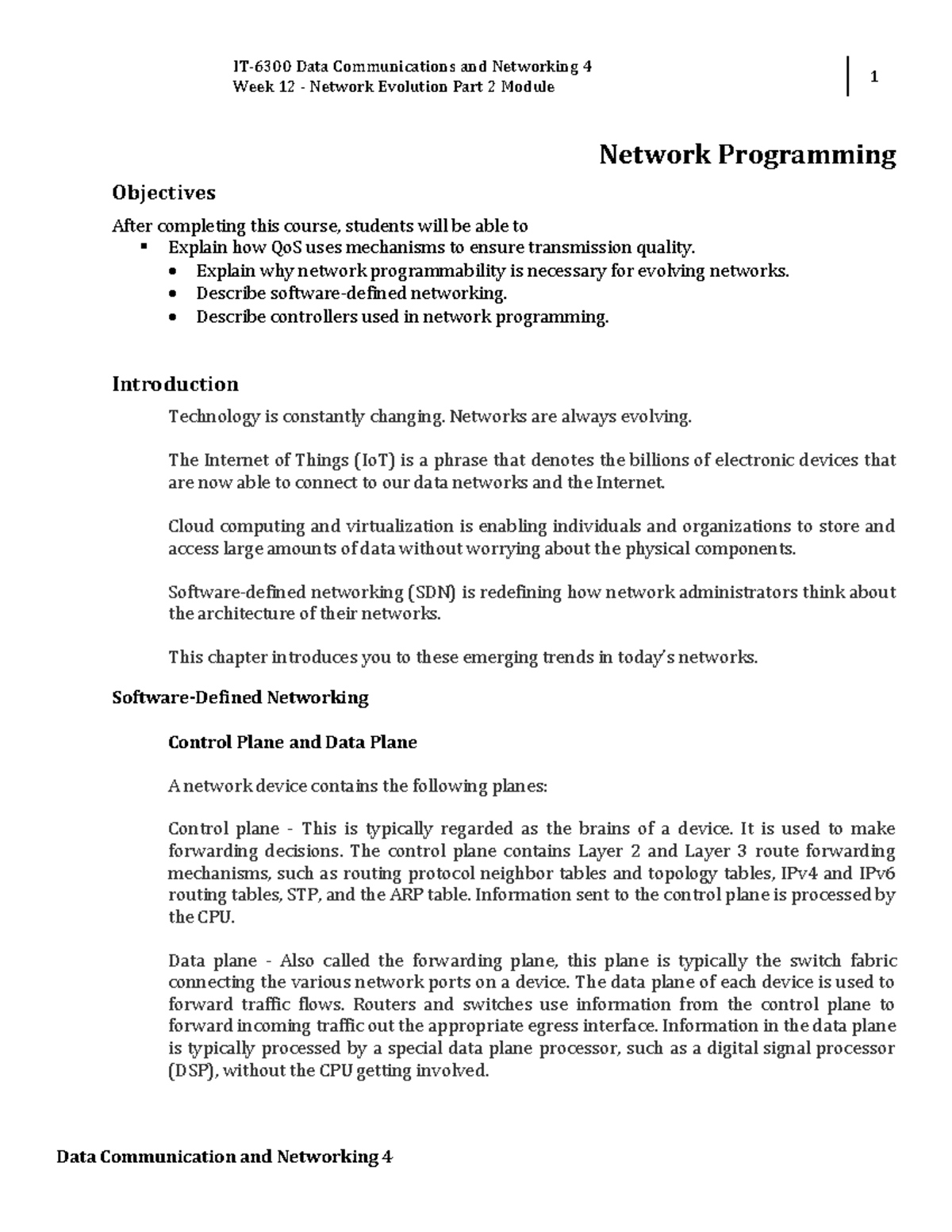 Week 12 - Network Evolution Part 2 Module - Week 12 - Network Evolution ...