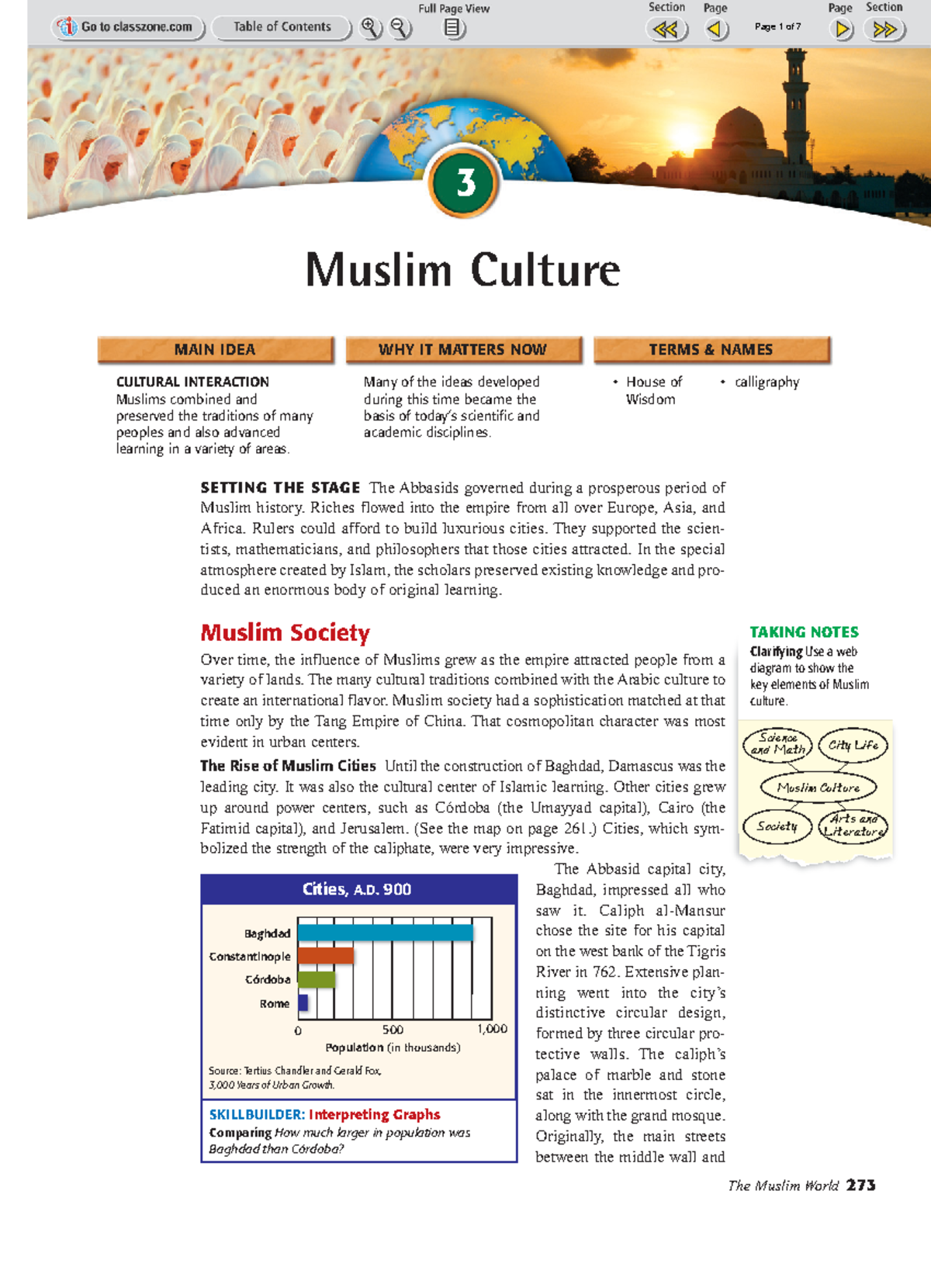 Ch 10 Sec 3 - Notes - The Muslim World 273 MAIN IDEA WHY IT MATTERS NOW ...