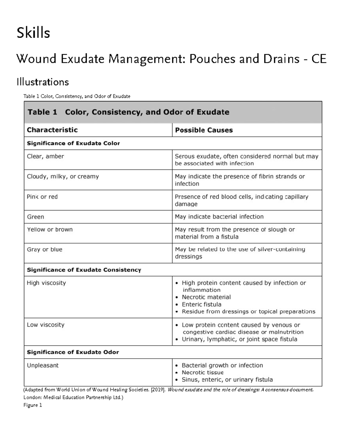 Wound Exudate Management Pouches and Drains - Pic - Skills Wound ...