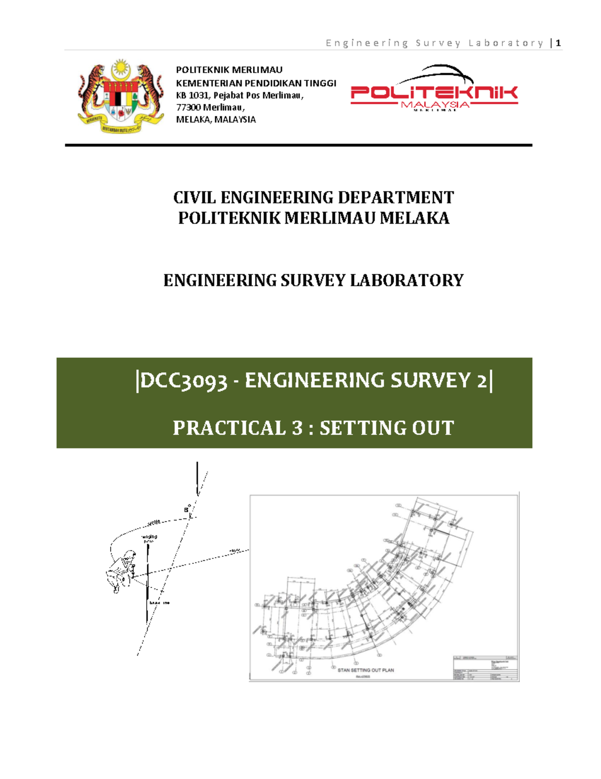 Toaz - Hrllo - CIVIL ENGINEERING DEPARTMENT POLITEKNIK MERLIMAU MELAKA ...