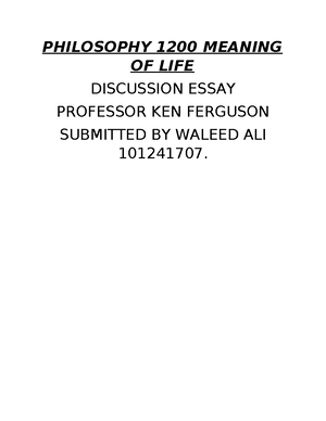 Philosophy Lec 3 - notes - September 13th Philosophy: The Meaning of ...