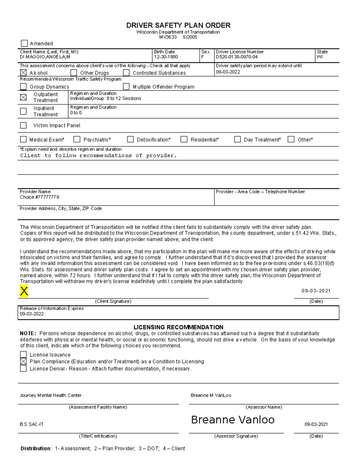 DSP AD2 - jdjdh - DRIVER SAFETY PLAN ORDER Wisconsin Department of ...