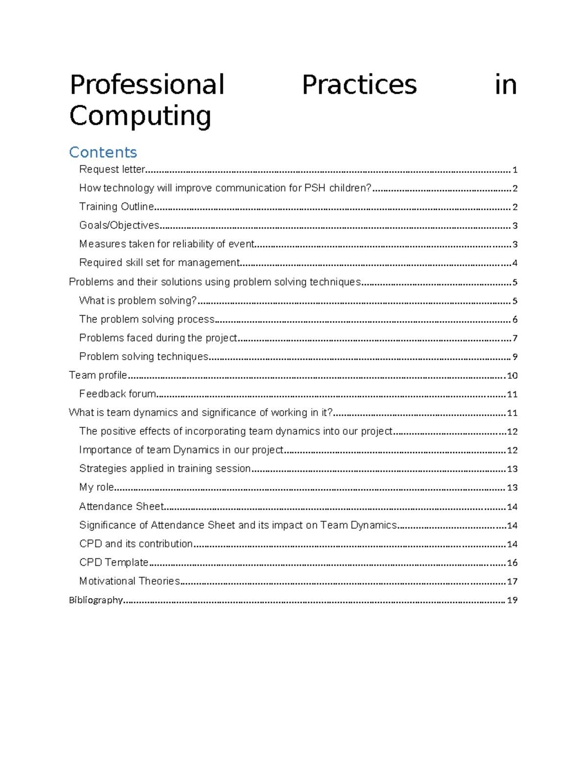 Professional Practice HND1 - Professional Practices in Computing ...