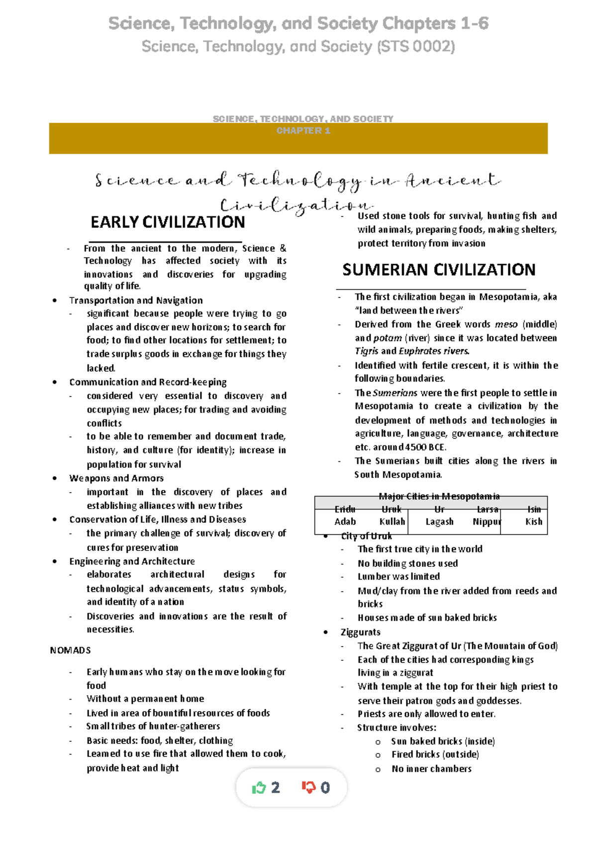 STS CHAP 1-3 - Covers Chapter 1-3 - Science, Technology, and Society Chapters 1- Science, - Studocu