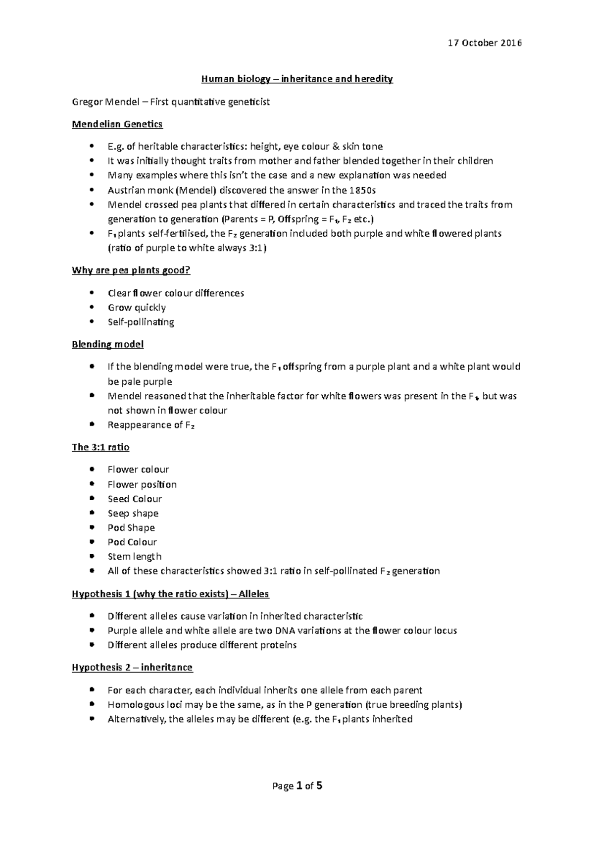 Heredity and Inheritance - Human biology – inheritance and heredity ...