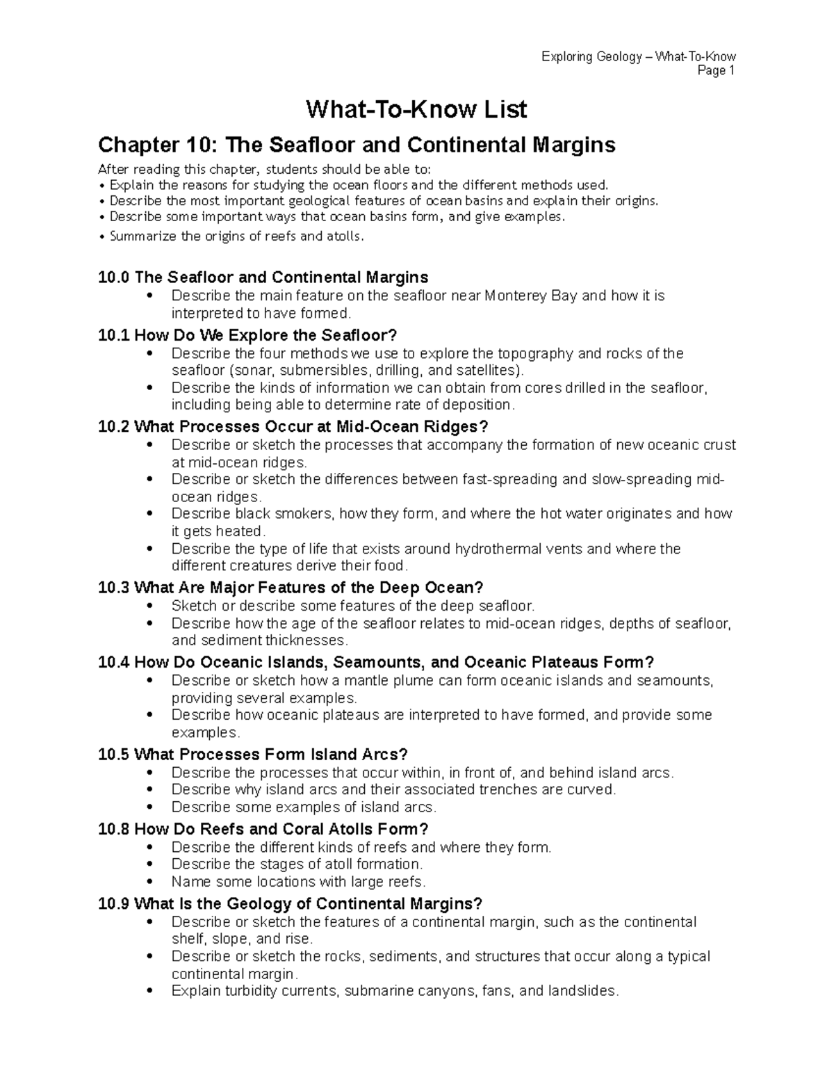 Exploring Geology (5e) Ch #10 What To Know - Exploring Geology – What ...