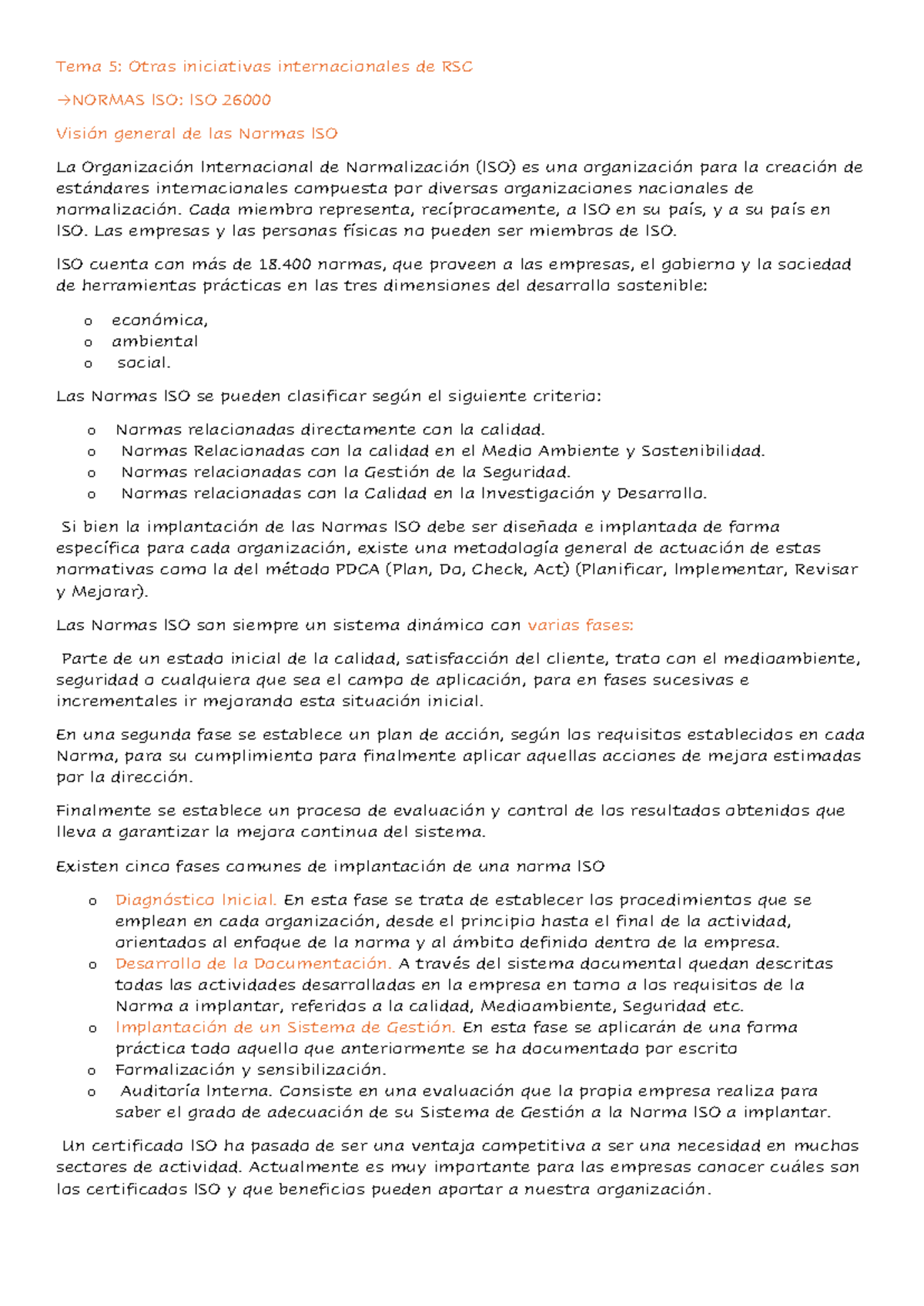 Tema 5 RSC - apuntes rsc - Tema 5: Otras iniciativas internacionales de ...