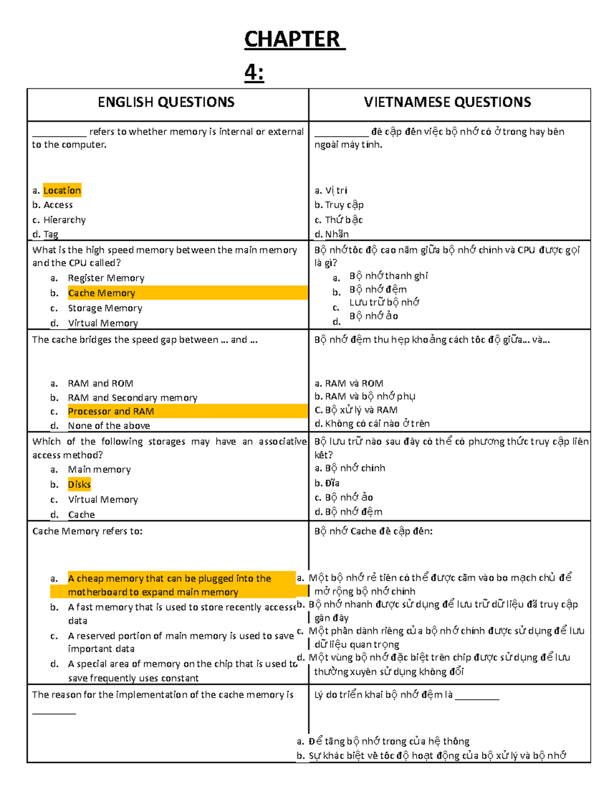 Chap4 - ... - CHAPTER 4: ENGLISH QUESTIONS VIETNAMESE QUESTIONS __________ refers to whether ...
