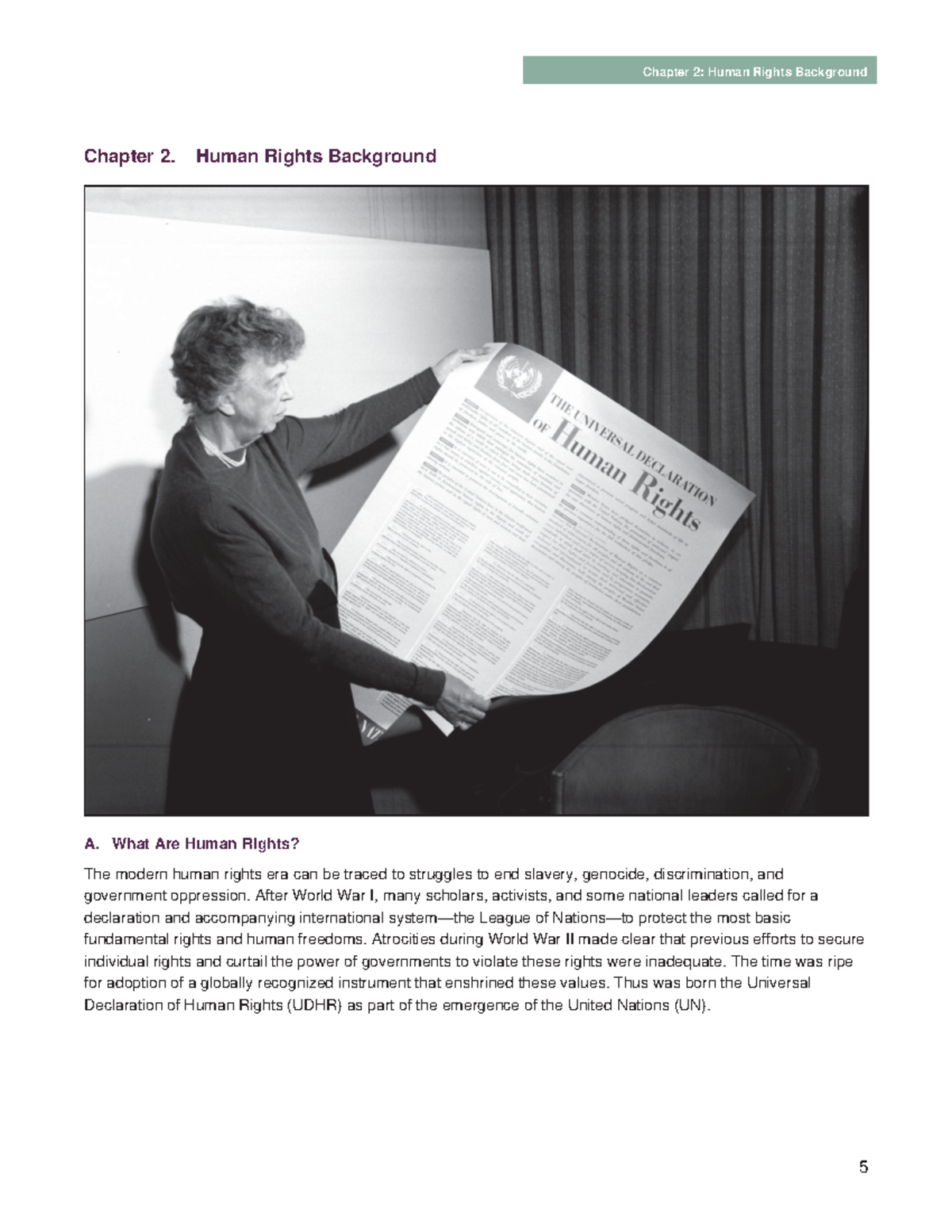 Human Rights - ethics lecture - Chapter 2. Human Rights Background A ...