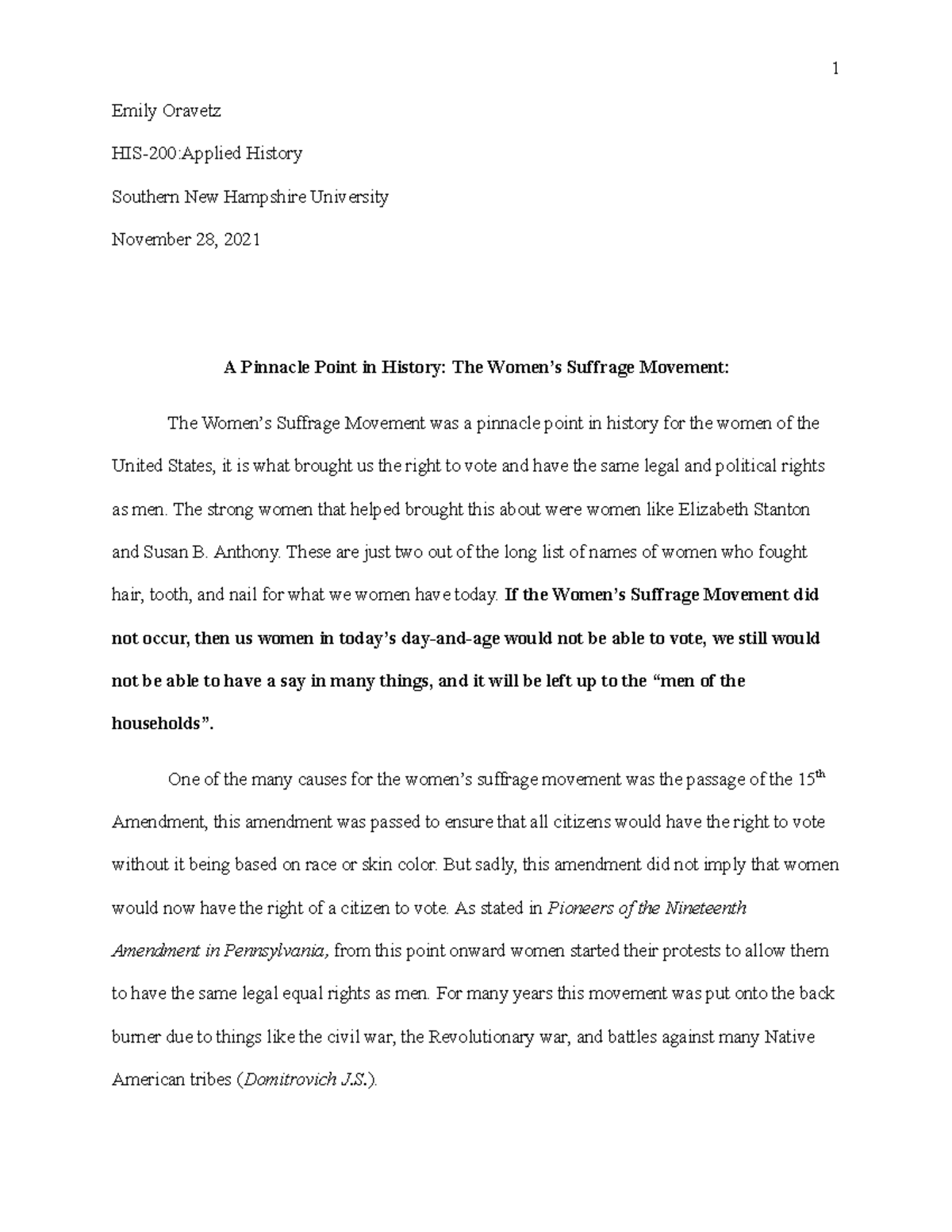 HIS-200 7-3 Historical Analysis Essay Rough Draft Progress Check 3 ...