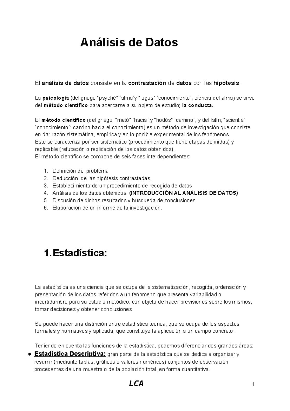 Análisis de Datos - Análisis de Datos El análisis de datos consiste en ...