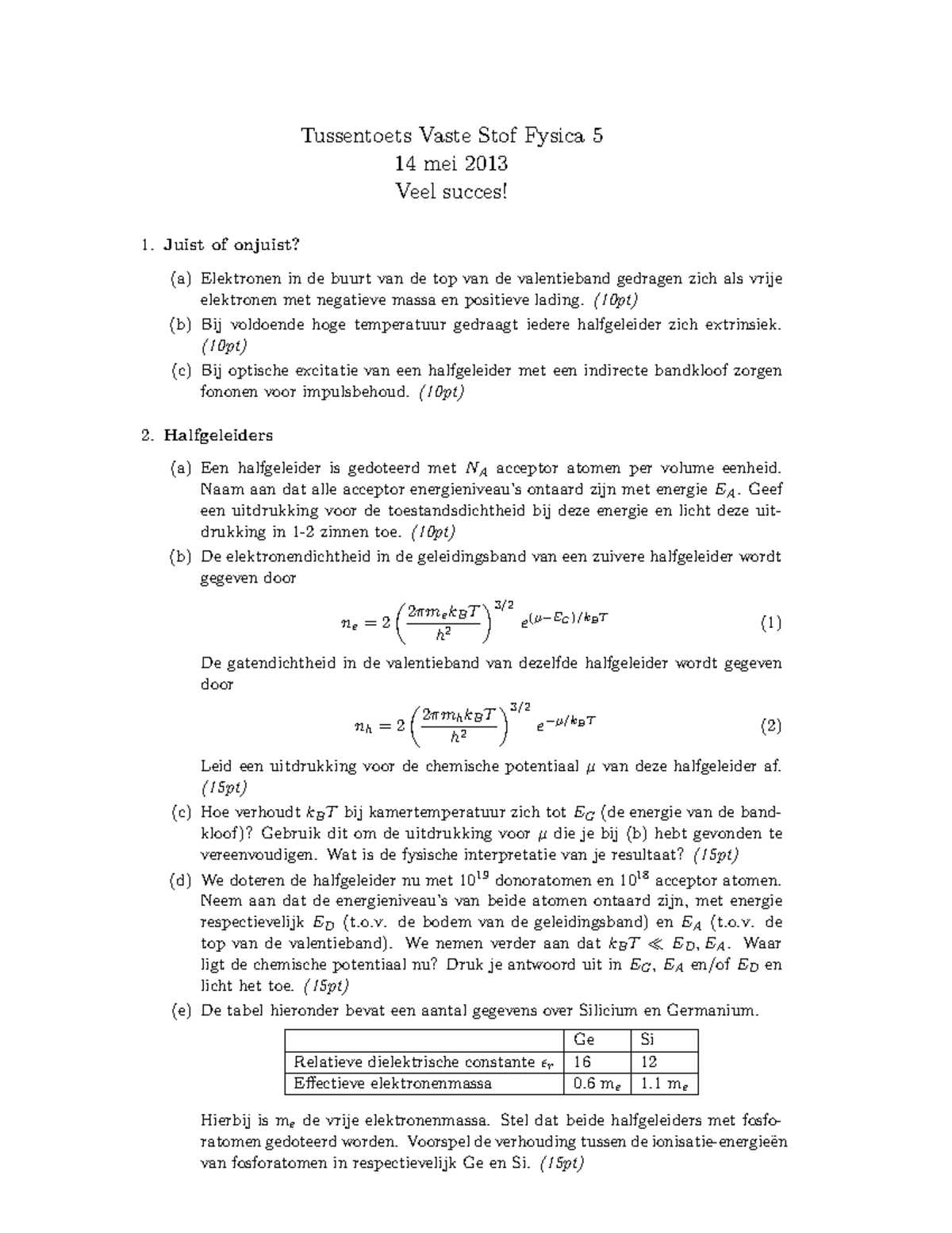Tussentoets 2013 - 2, vragen en antwoorden - Tussentoets Vaste Stof ...