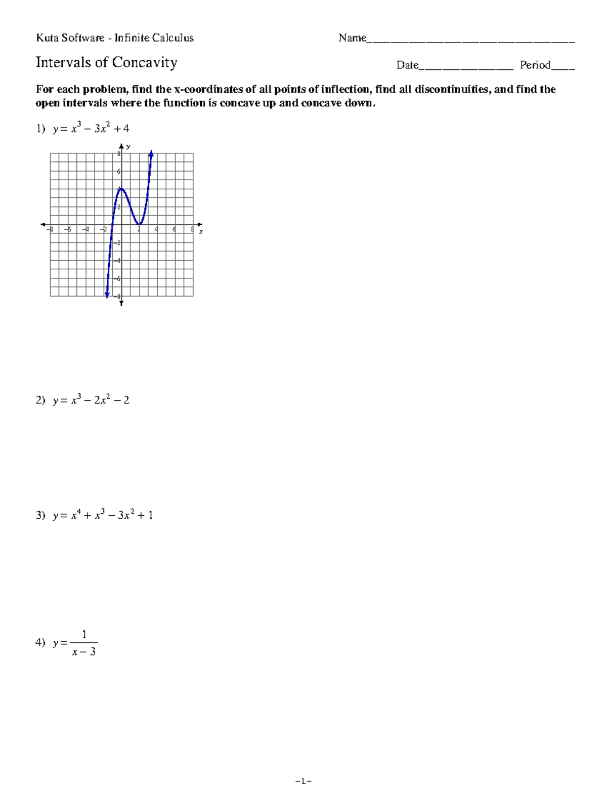 K4-4 - Intervals of Concavity - ©A f 2 I 0 G 1 z 3 q bKPu 2 t 2 aa ...
