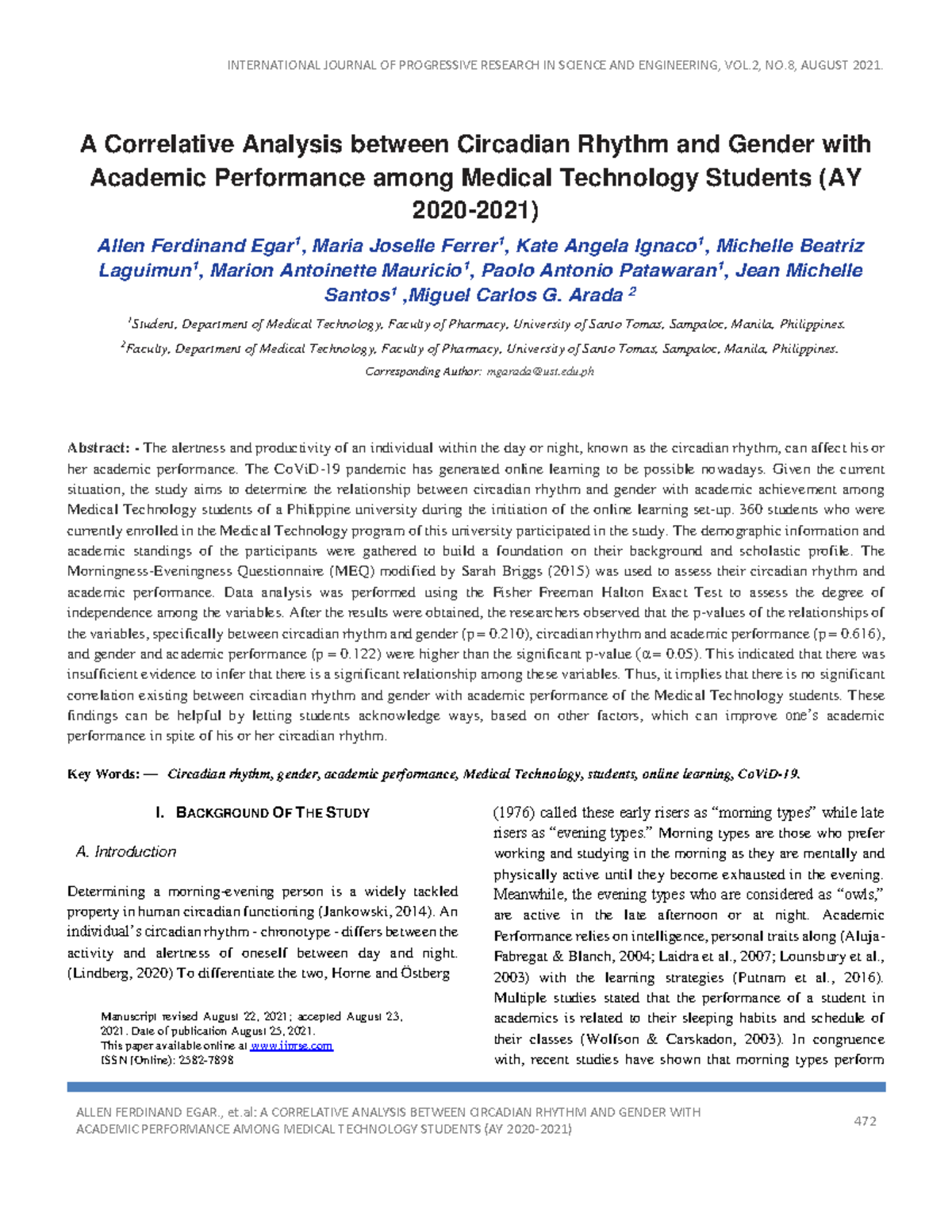 Journalsgrd,+ Ijprse V2I8 43 - ALLEN FERDINAND EGAR., et: A CORRELATIVE ...