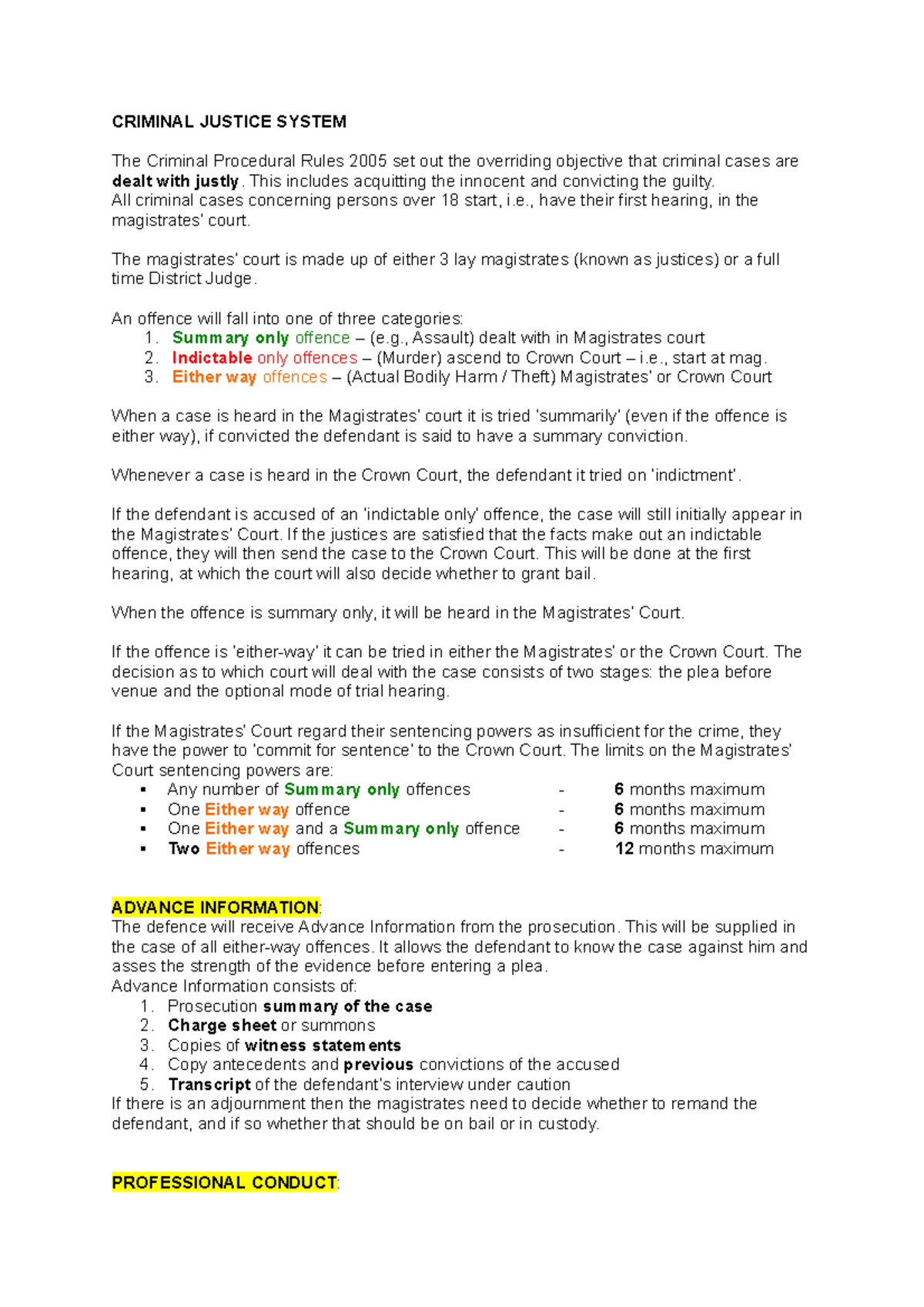 Criminal Justice System - CRIMINAL JUSTICE SYSTEM The Criminal ...