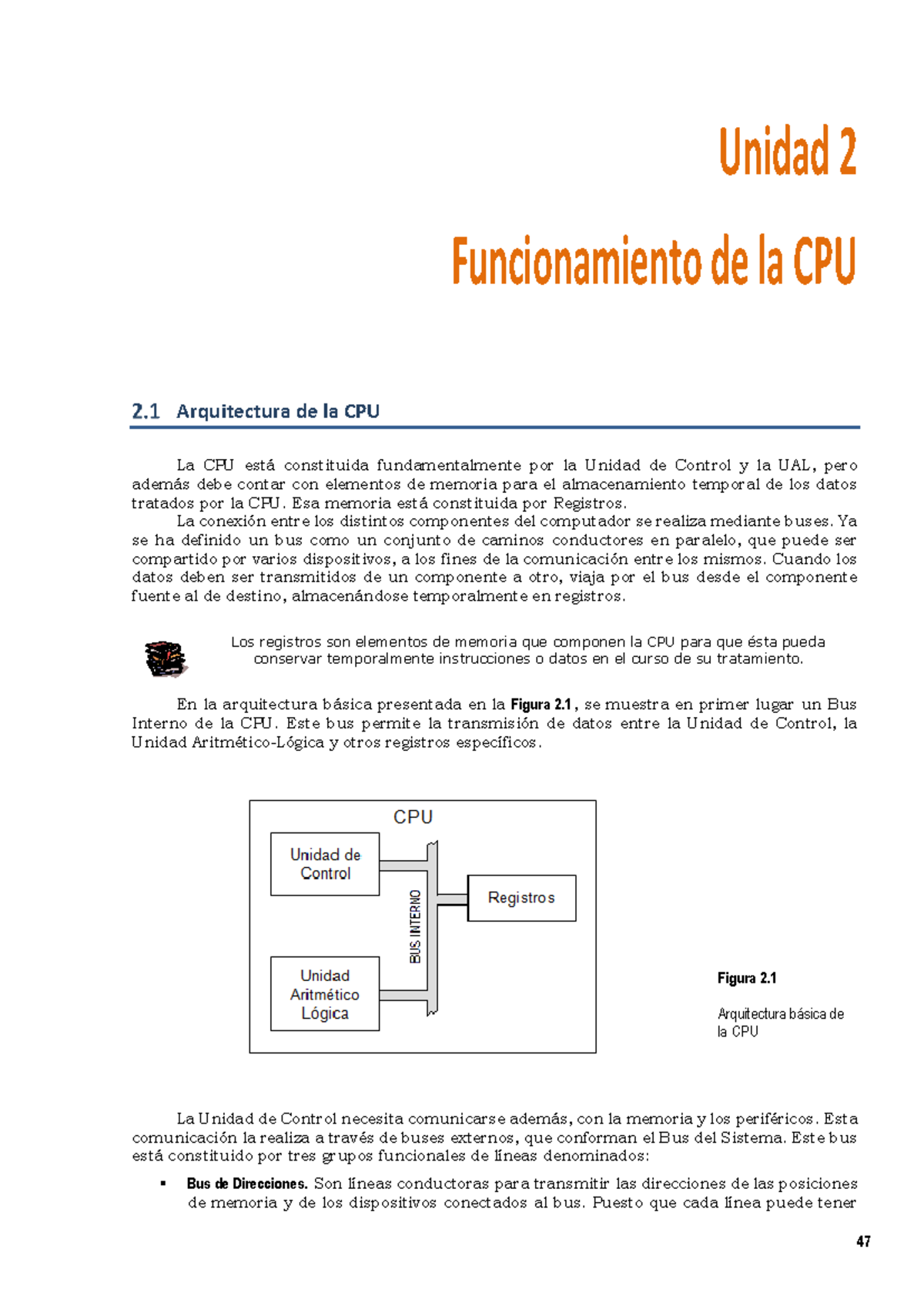 Ey FC 2024 U2 Funcionamiento de la CPU - Unidad 2 Funcionamiento de la ...