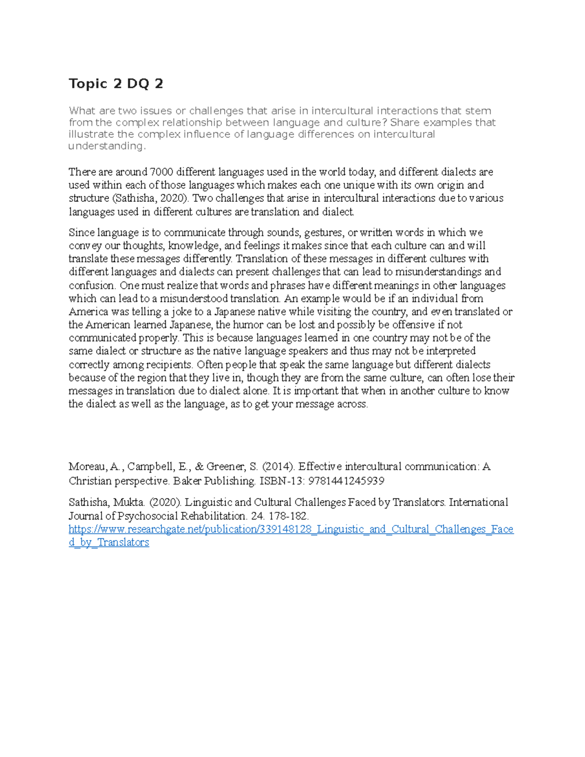 Topic 2 DQ 2 COM-263 - It is a discussion question - COM-263 - GCU - Studocu