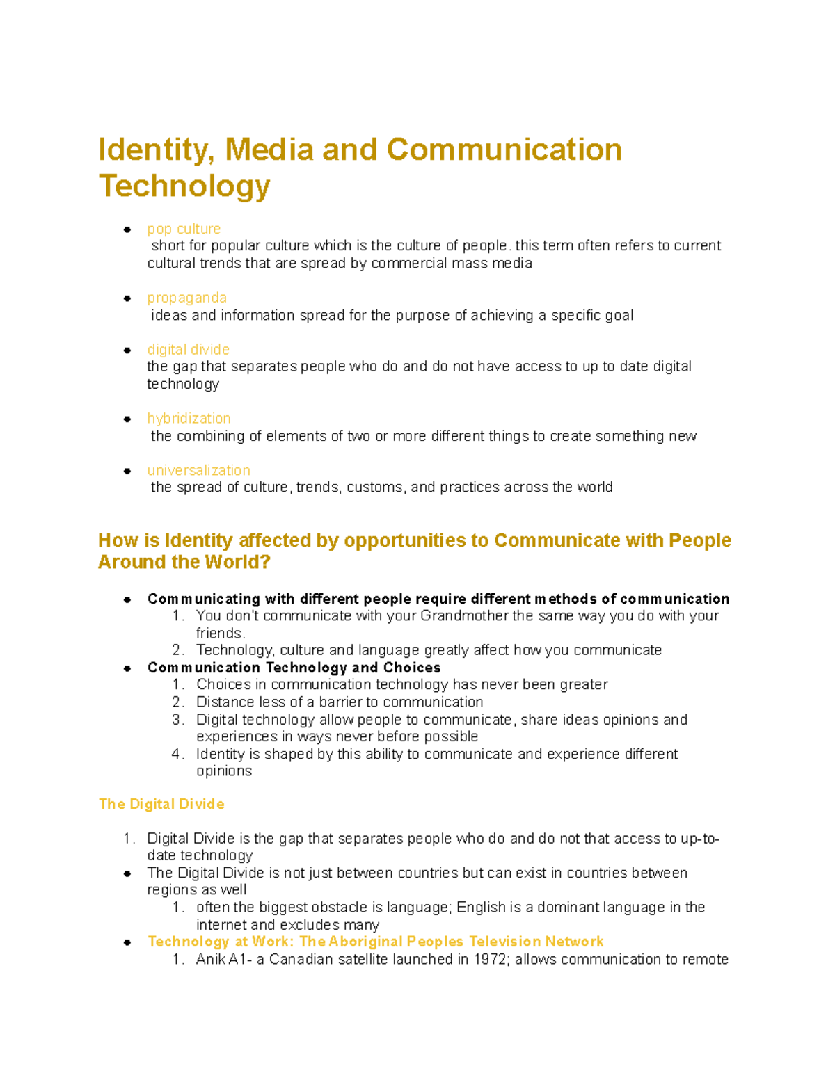 Identity, Media and Communication Technology - Identity, Media and ...