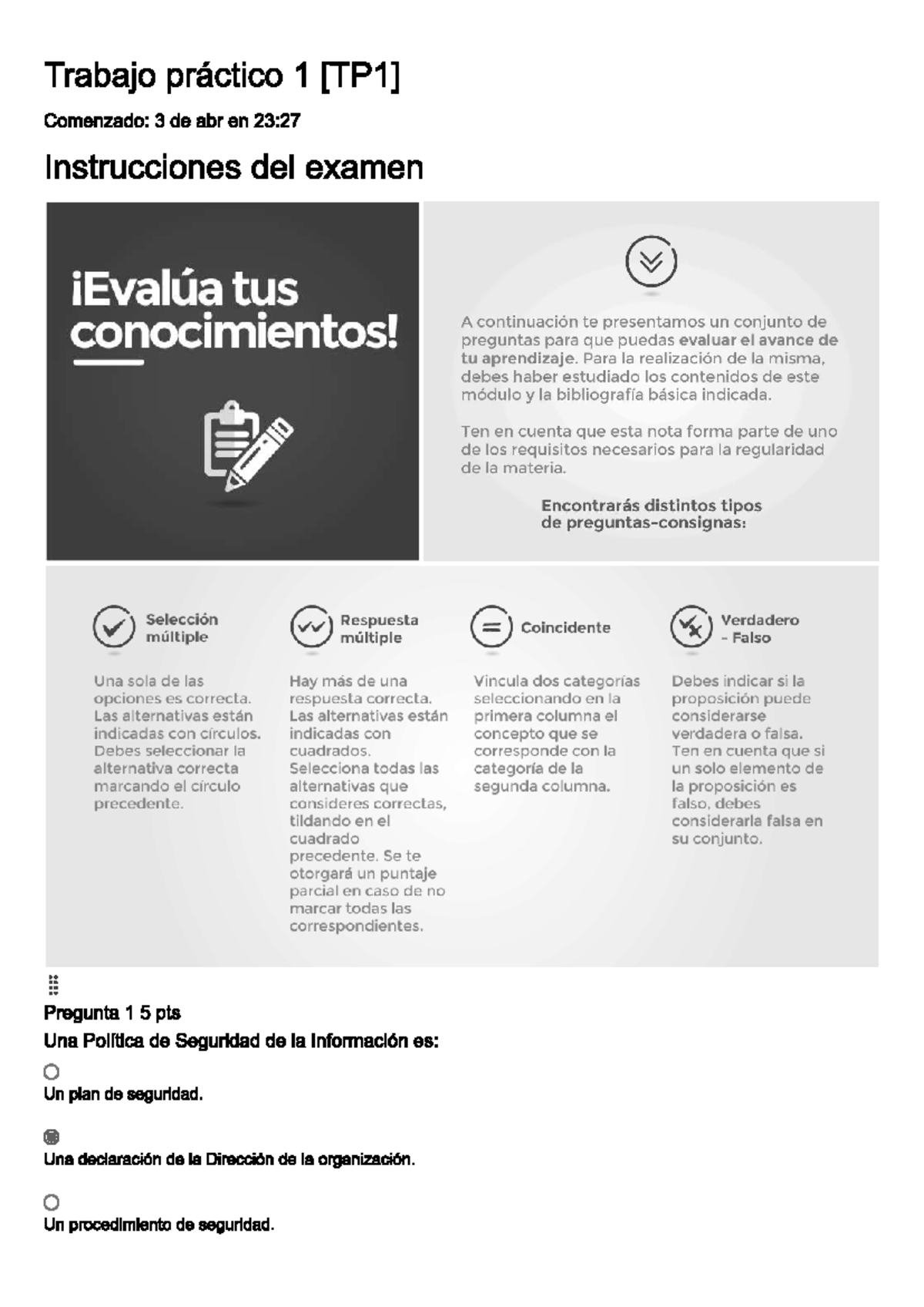 Seguridad informática - TP - Modulo 1 - 100% - Studocu