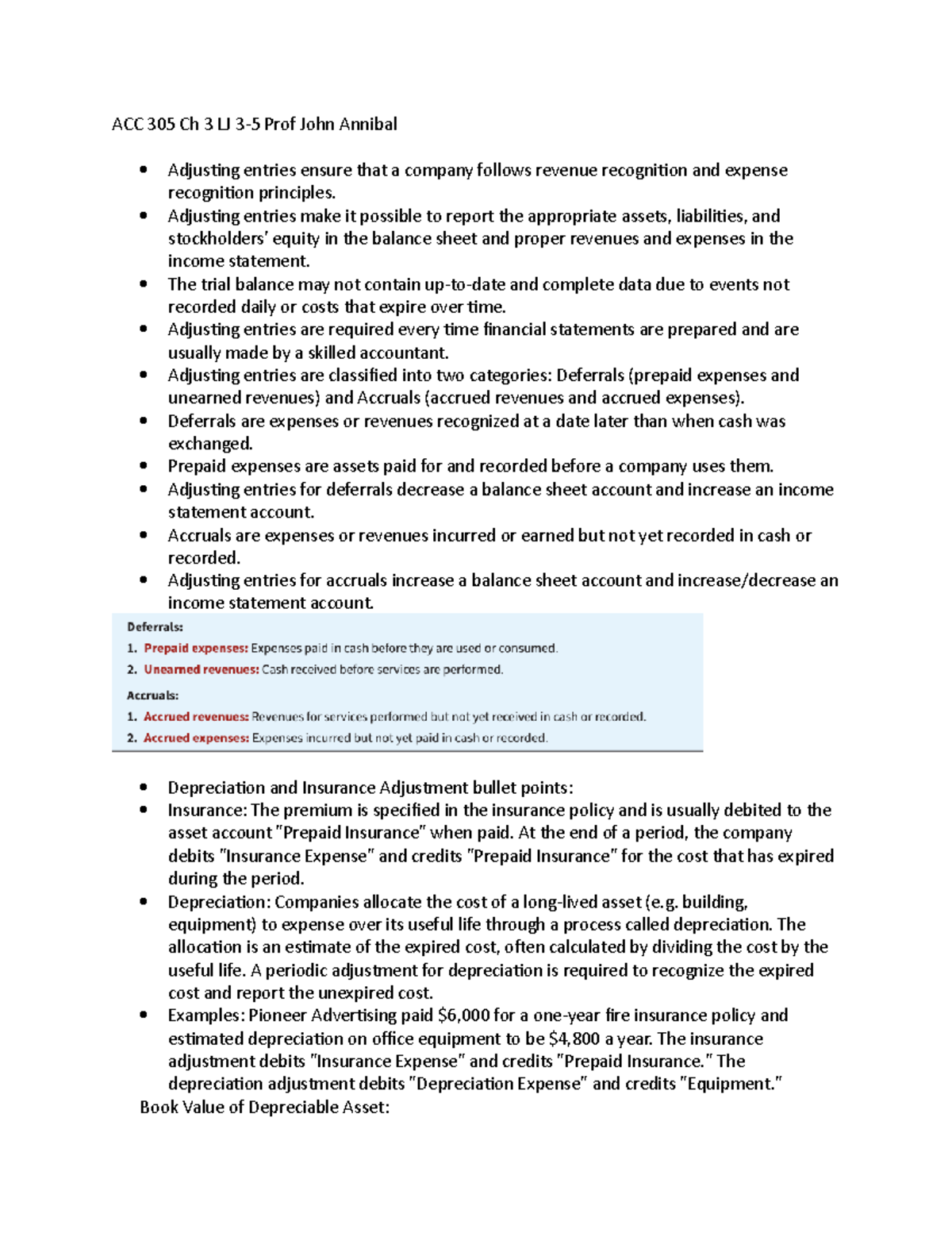 ACC 305 Ch 3 LJ 3-5 Prof John Annibal - ACC 305 Ch 3 LJ 3-5 Prof John ...