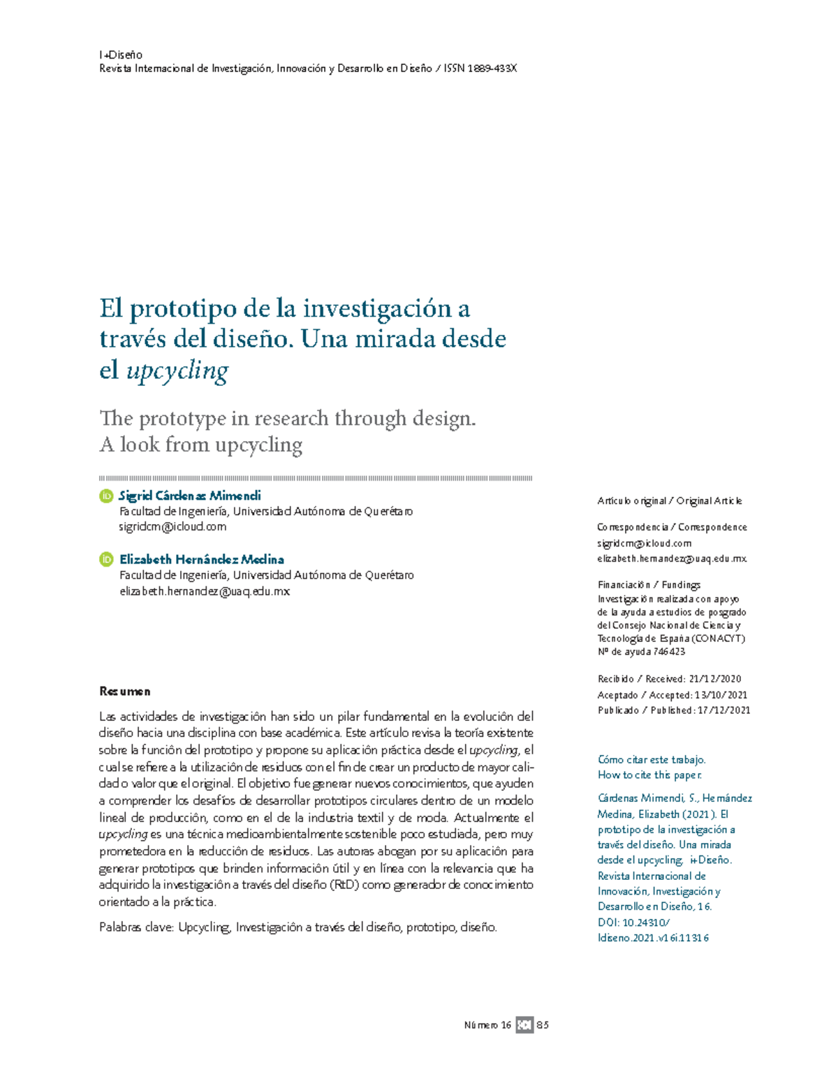 El Prototipo a traves del Diseño - El prototipo de la investigación a ...