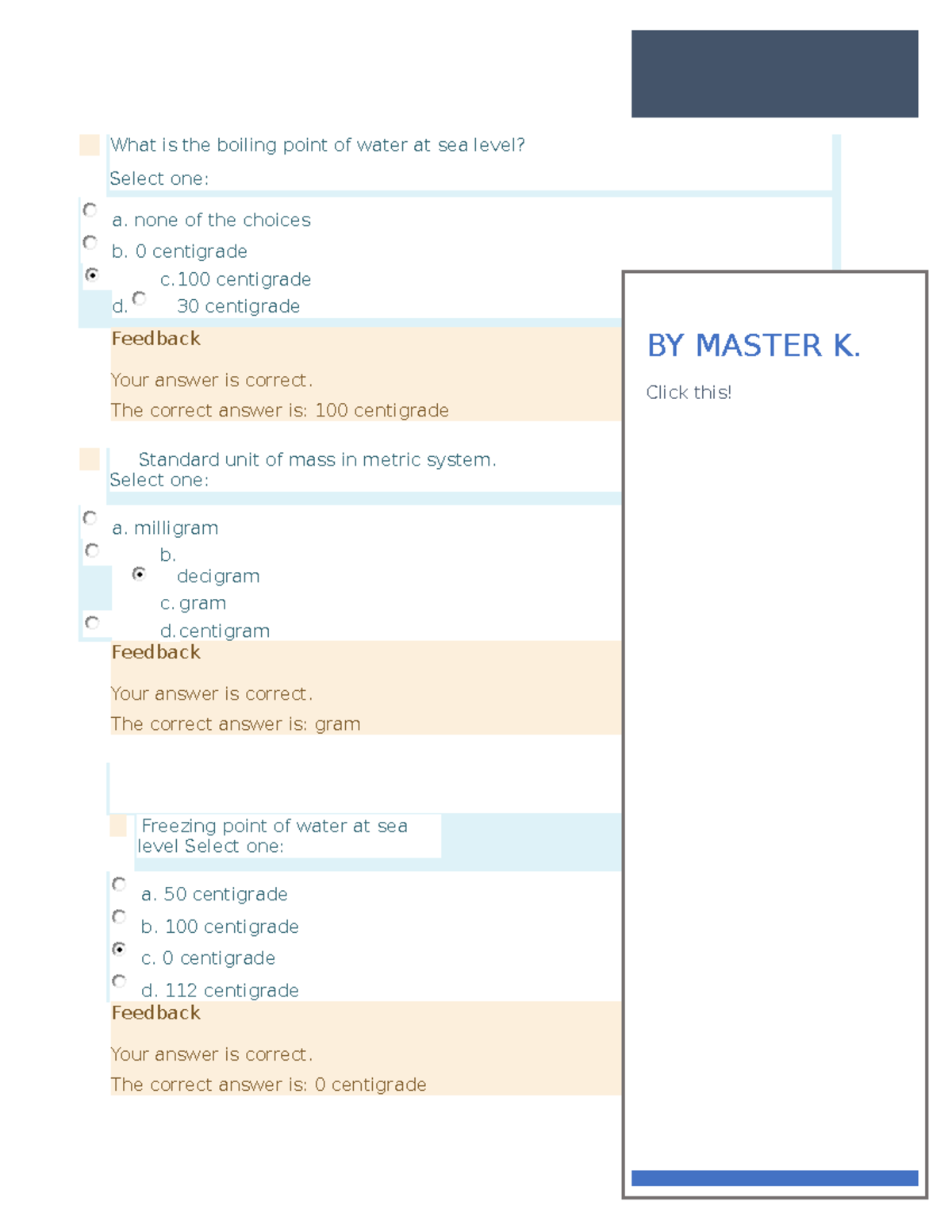 Calculus Based Physics 1 Quiz 1 to Prelim Exam by Master K ...