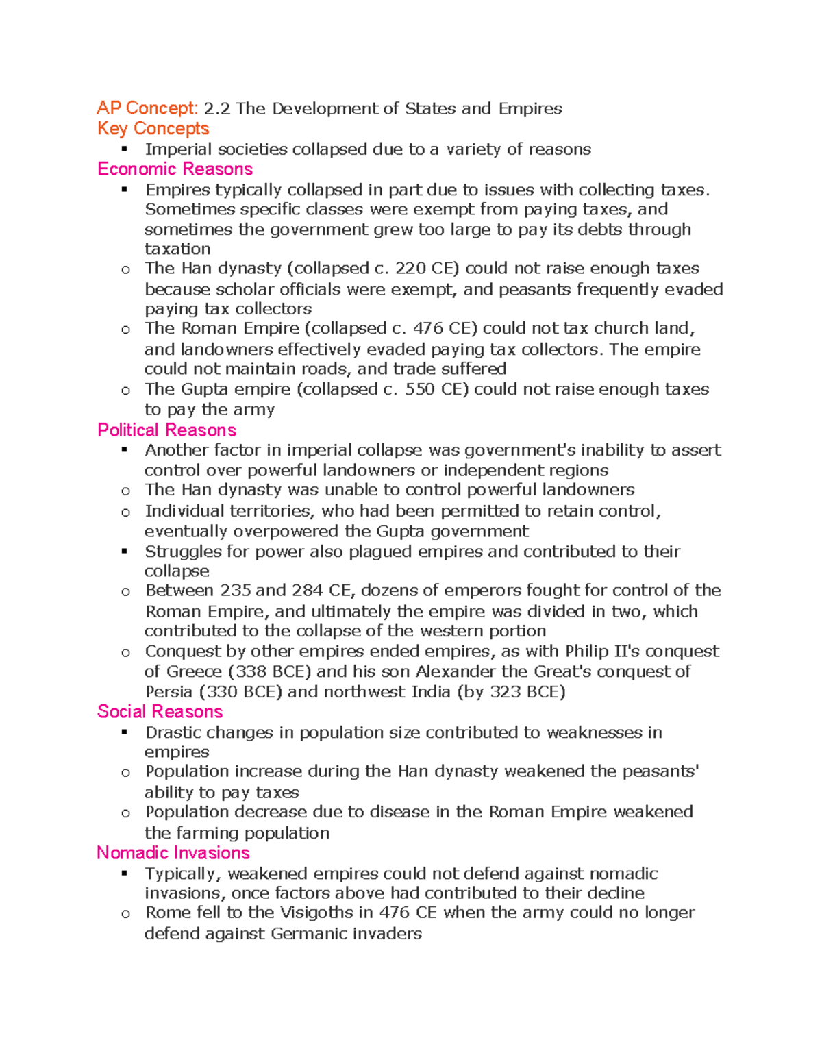 Collapse of States and Empires c. 600 BCE - 600 CE - HIS-105-X02 - TTC ...