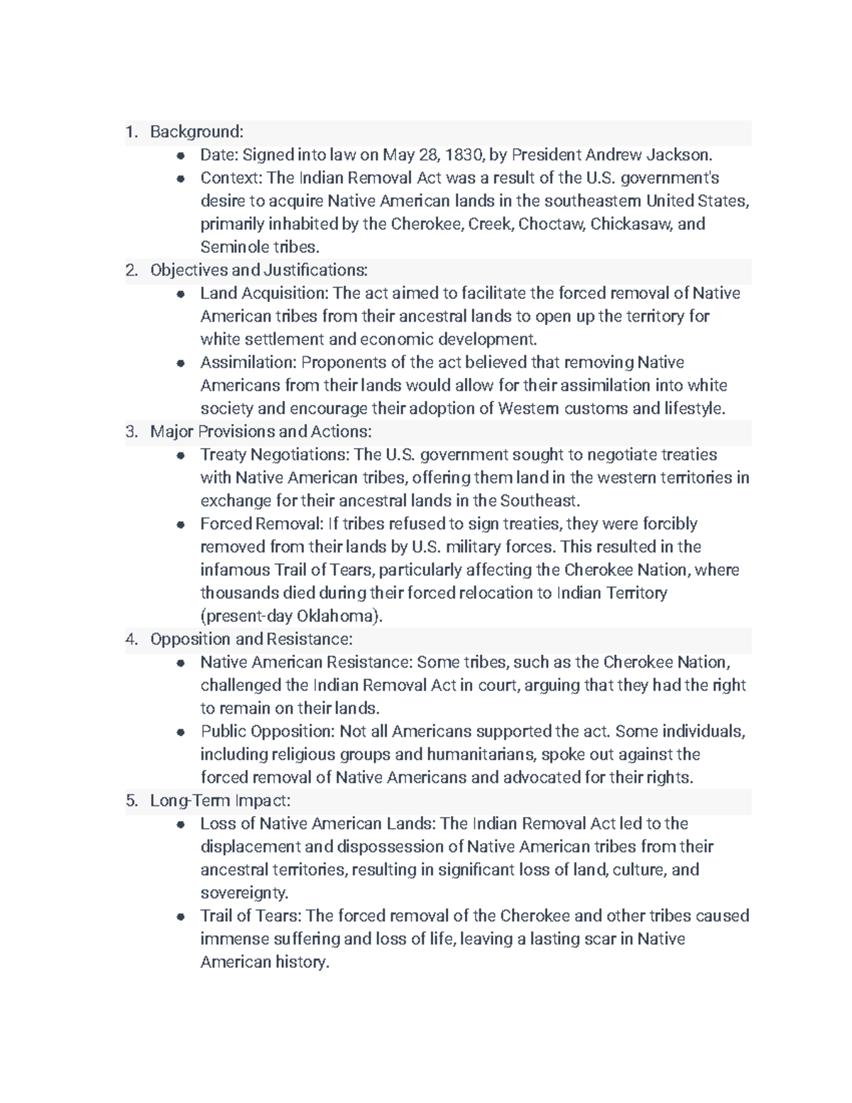 Indian removal act - Background: Date: Signed into law on May 28, 1830 ...