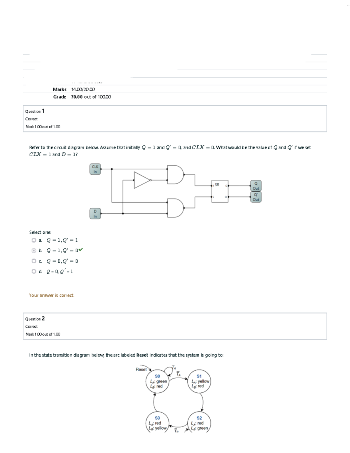 Final Quiz 1 Attempt review-1 - Started on Monday, 21 November 2022, 8:54 AM State Finished ...