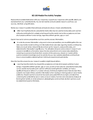 Module 5 - SNHU 107 Module Five Journal Template Complete all parts of ...