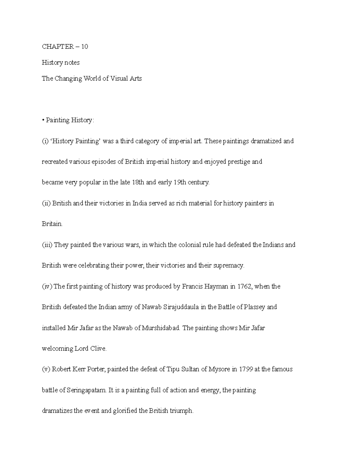 Chapter – 10 History Notes 3 - CHAPTER – 10 History notes The Changing ...