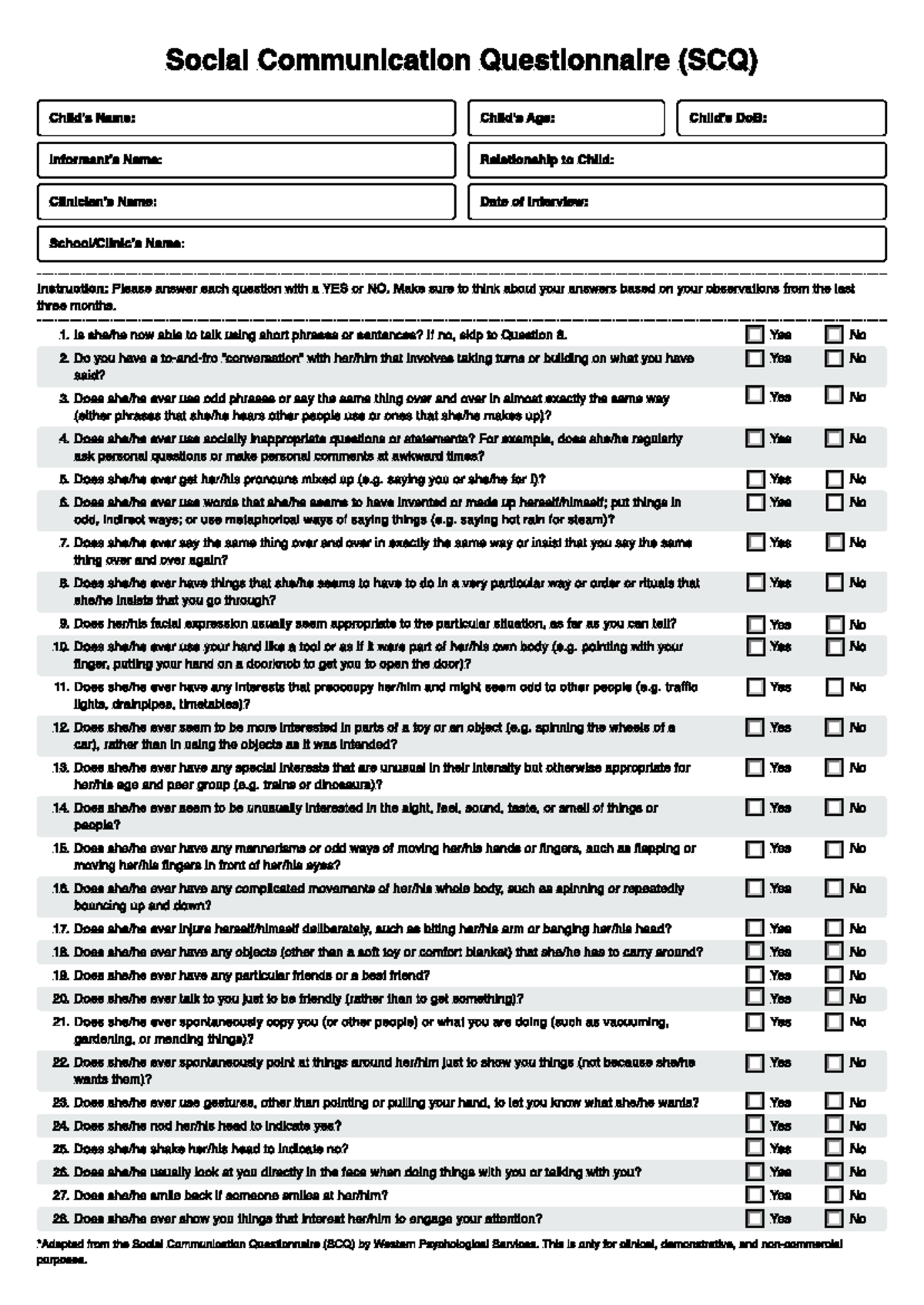 Social-communication-questionnaire - Social Communication Questionnaire ...