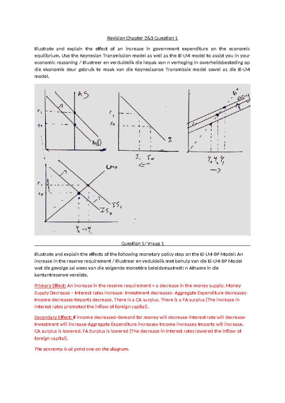 Activity Three Memo - Exam questions for preparation - Revision Chapter ...