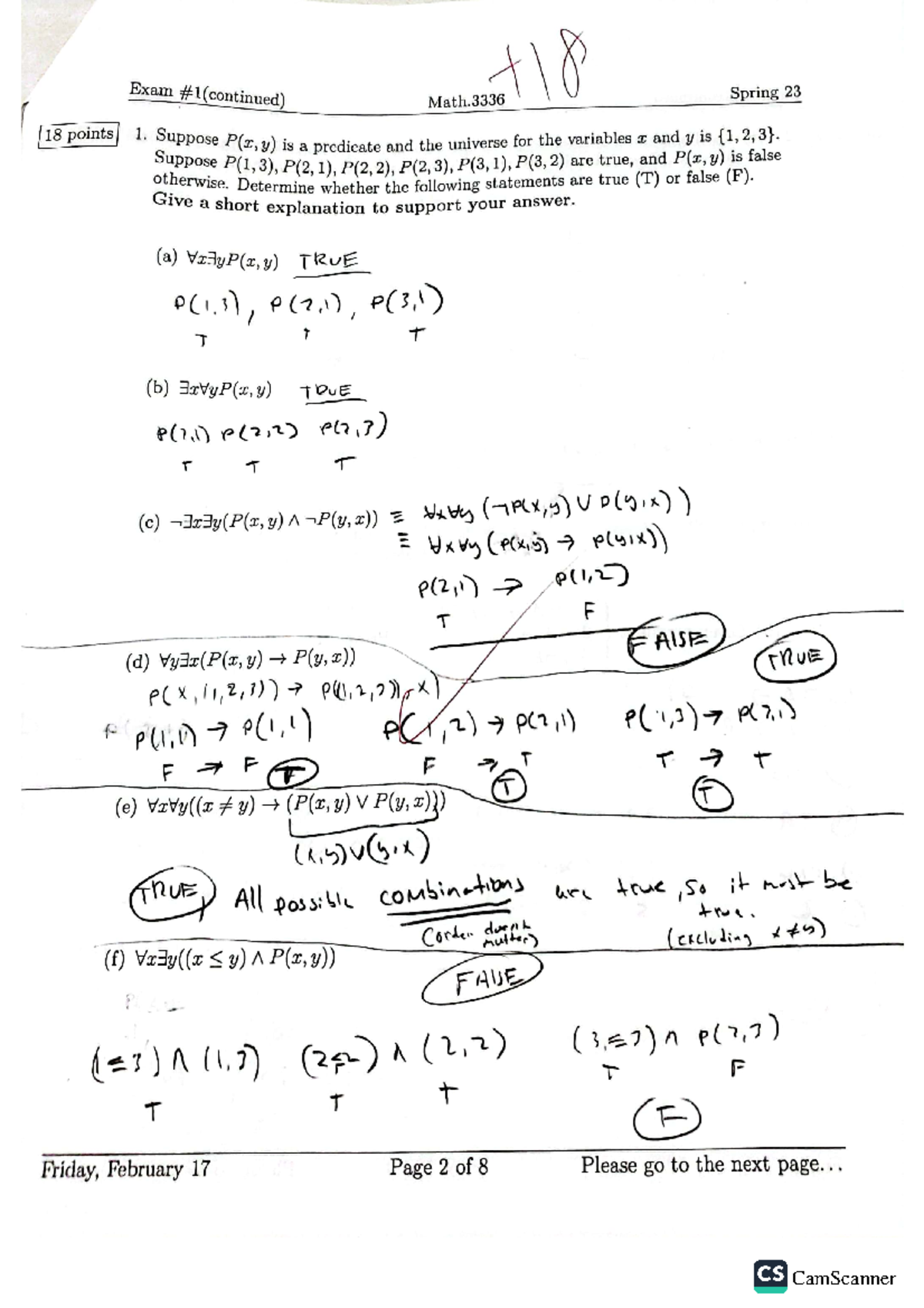 Discrete Test 1 - homework - MATH 2305 - Studocu