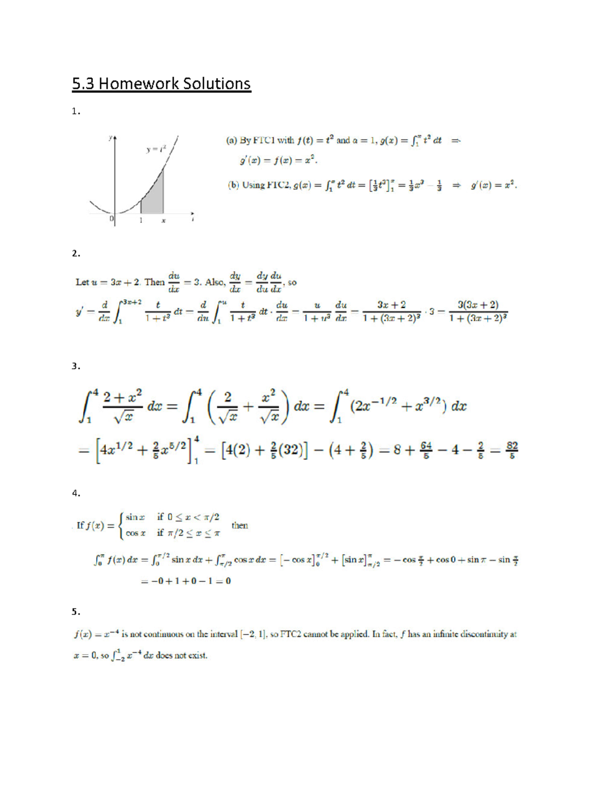 M1010 f2020 hwsol-10 new - MATH1010U - 5 Homework Solutions 1. 2. 3. 4 ...