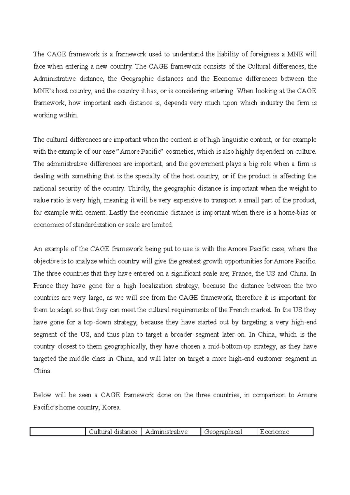 CAGE framework exam question - The CAGE framework is a framework used ...