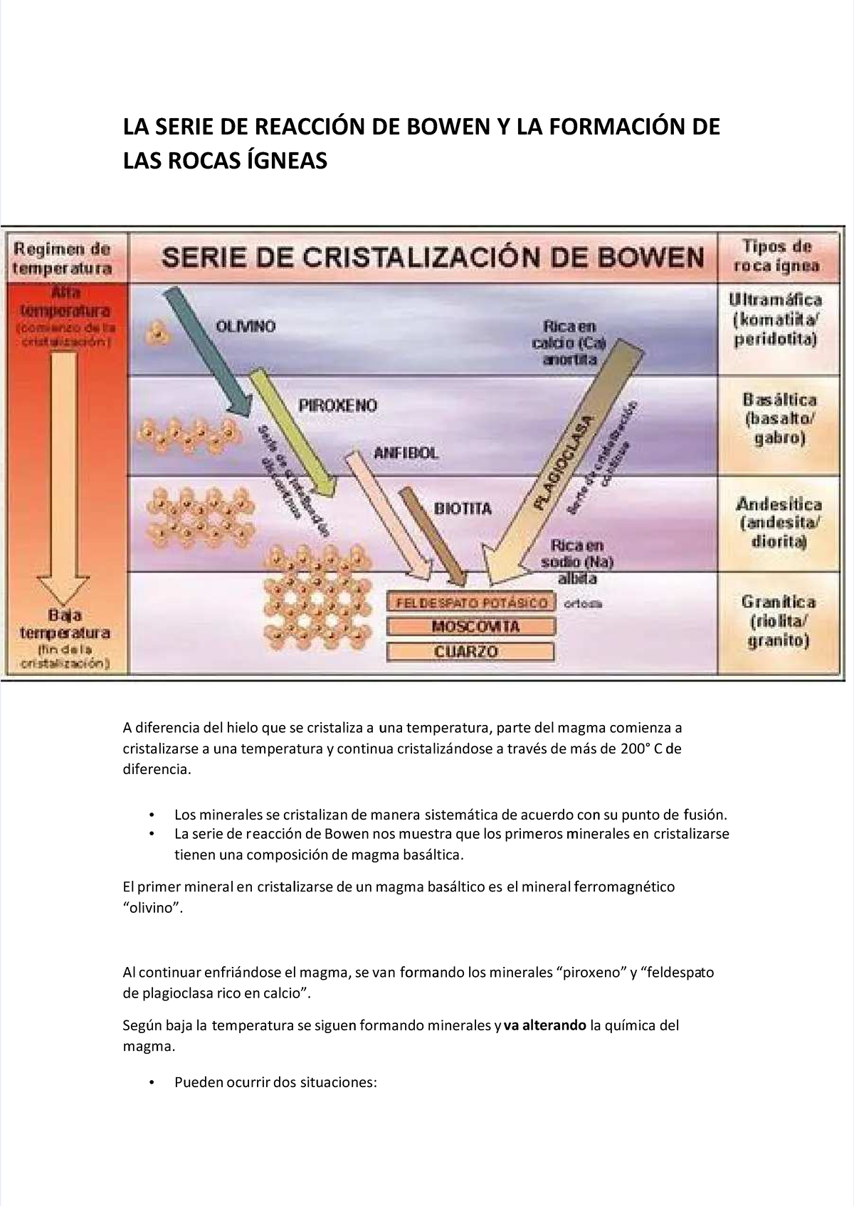 Pdf-serie-de-bowen compress - LA SERIE DE REACCIÓN DE BOWEN Y LA FORMACIÓN DELA SERIE DE ...