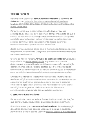 Resumo 2ª teste de teorias (2ºano) - George C. Homans - Princípios ...