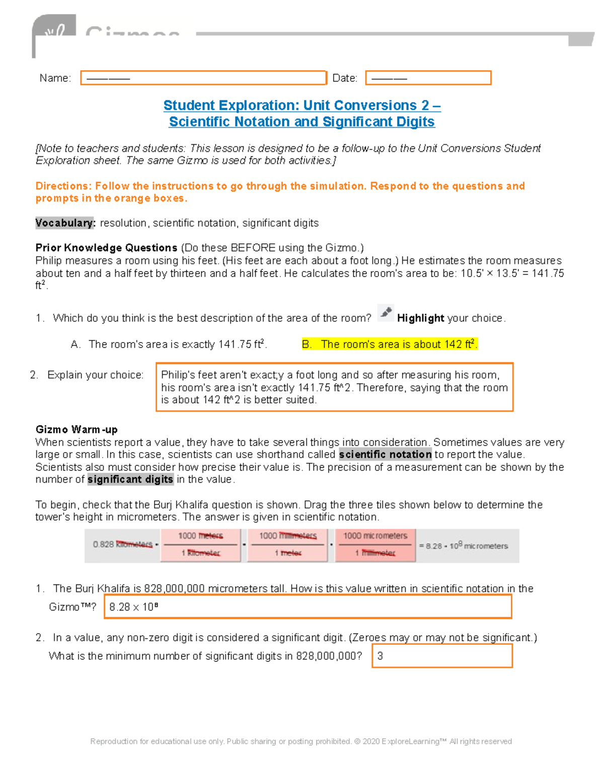 Unit Conversions 2SE - The same Gizmo is used for both activities ...