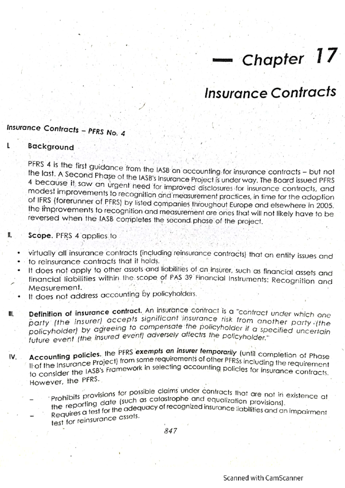 Insurance Contracts Prac Acc 2 - Accountancy - Studocu