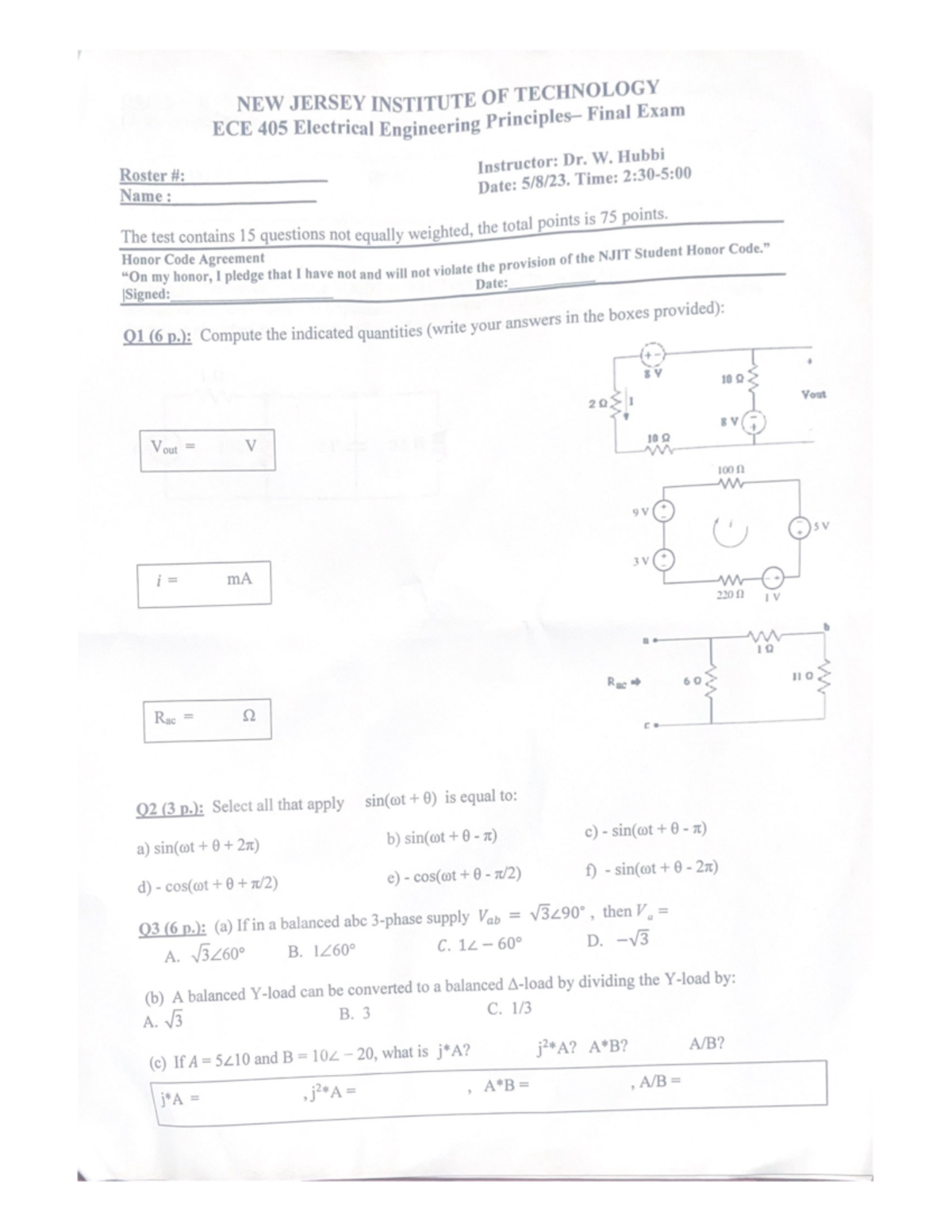 Ece 405 final exam inspo study guide - ECE 405 - Studocu