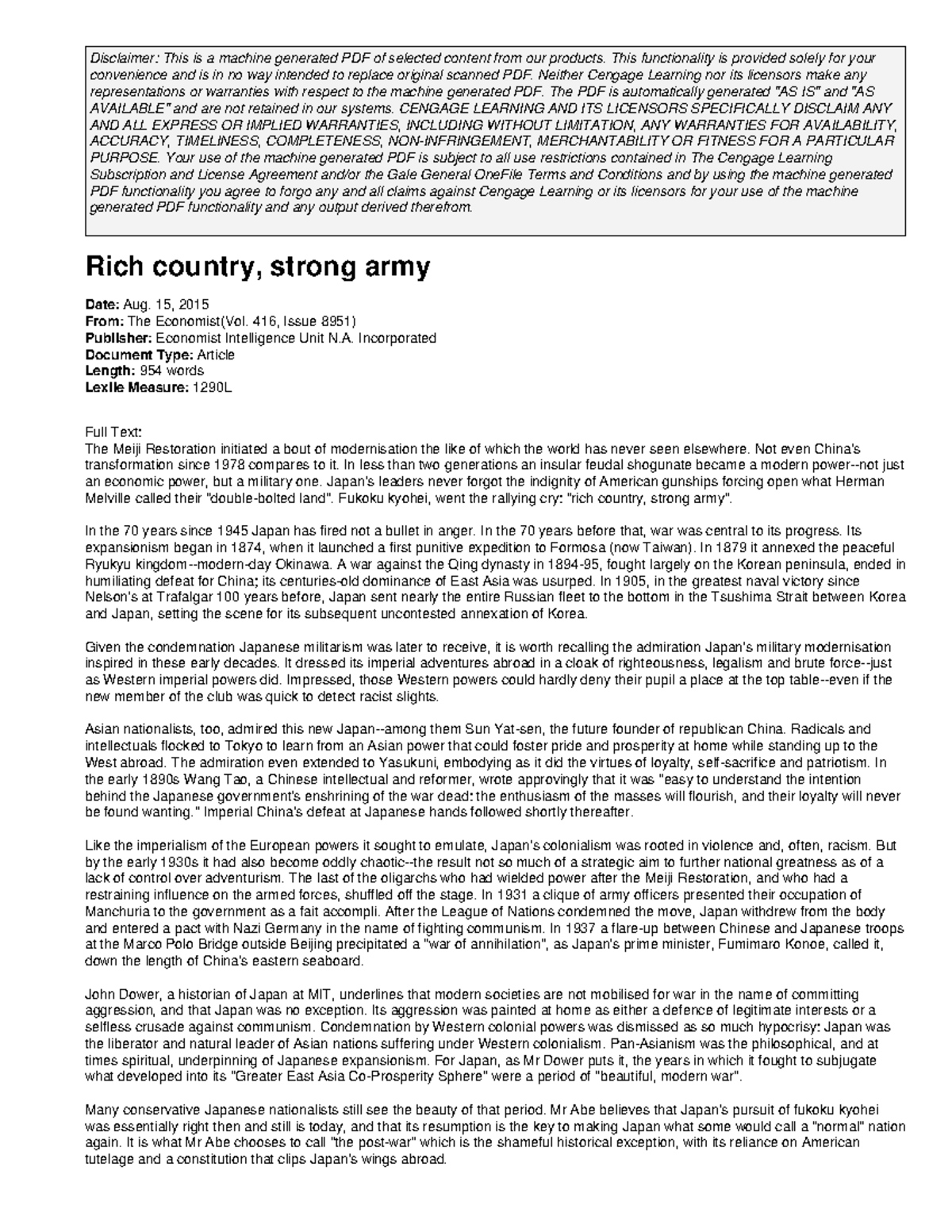 Rich country strong army - Disclaimer: This is a machine generated PDF ...