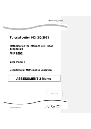 MIP1501 2021 Oct.Nov Exam - UNIVERSITY EXAMINATIONS Sep/Nov 2021 MIP ...