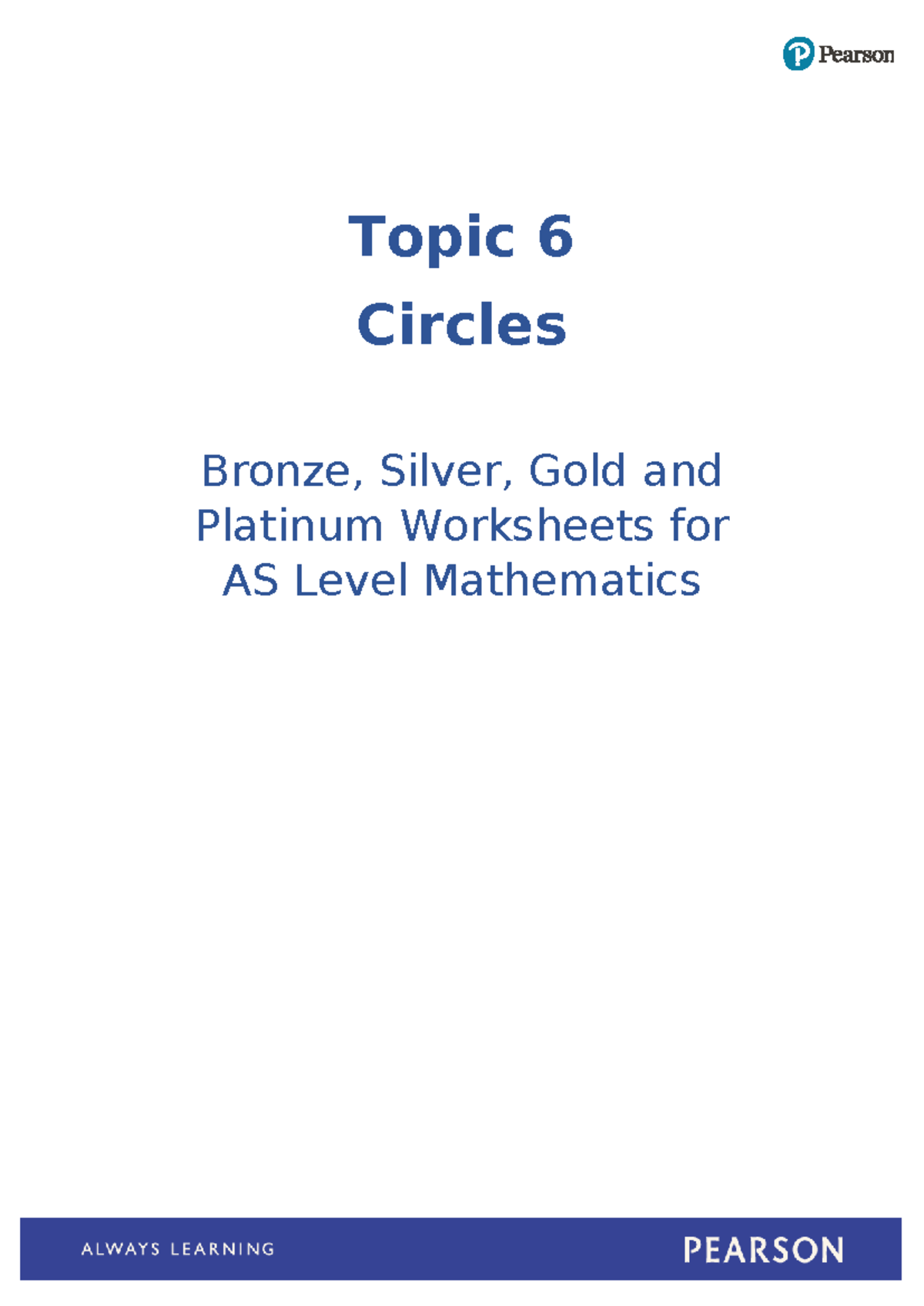 01a05 AS Pure Topic 6 Circles BSG Worksheet - Topic 6 Circles Bronze ...