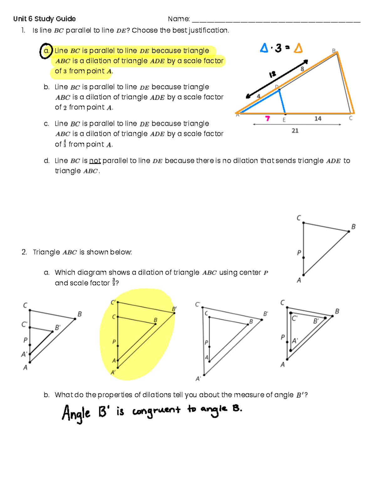KEYUnit 6 Study Guide - qwfaergwefwefsfsff - Unit 6 Study Guide Name ...