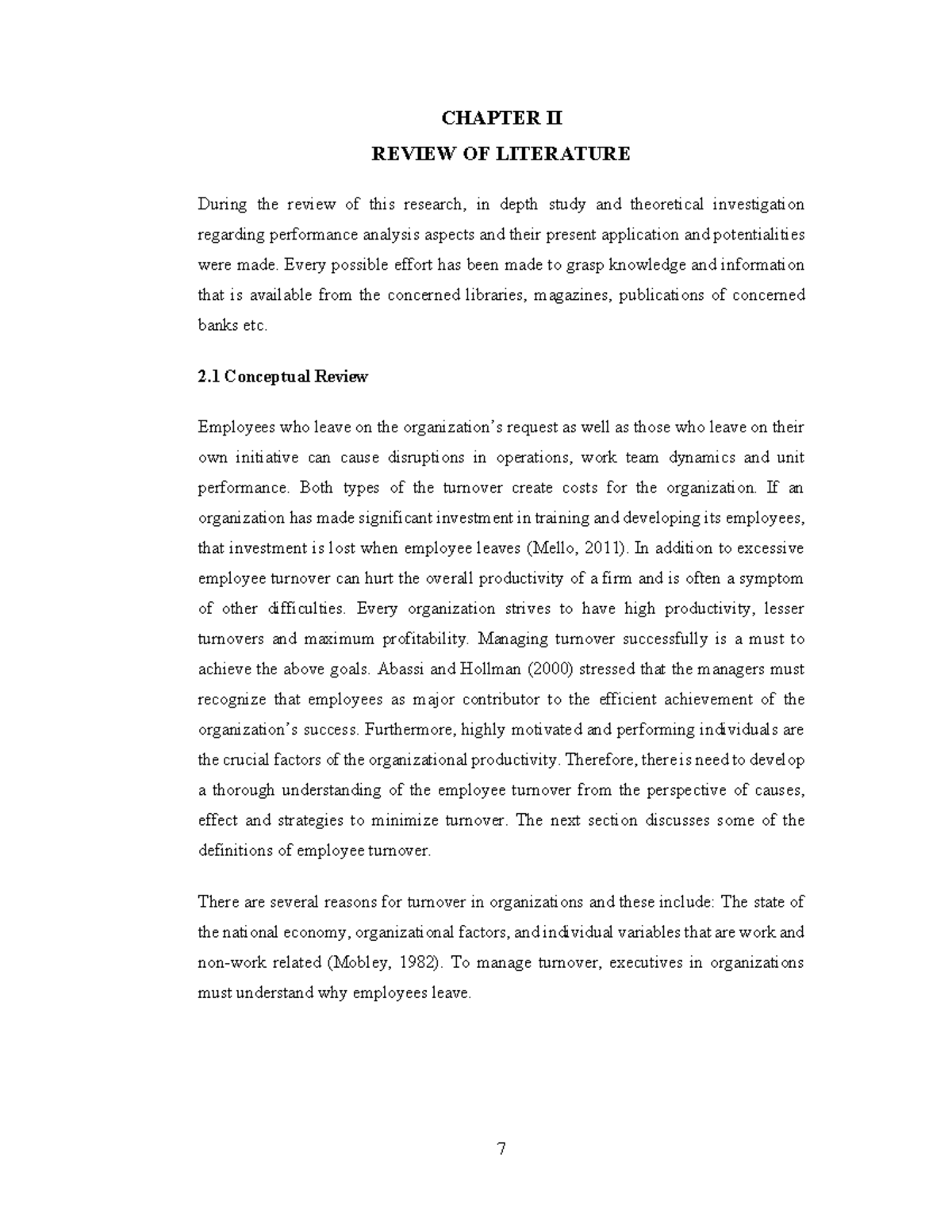 Thesis - Copy - Copy - Copy 9 - 7 CHAPTER II REVIEW OF LITERATURE During the review of this ...